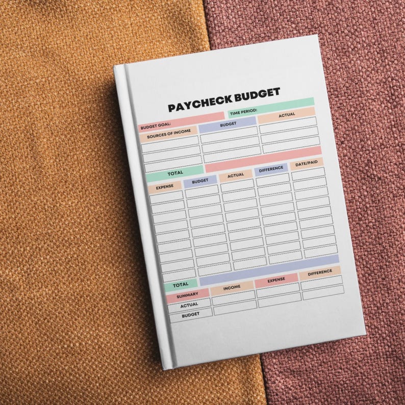 Rainbow Budget Planner Printable Printable Budget Planner Monthly ...