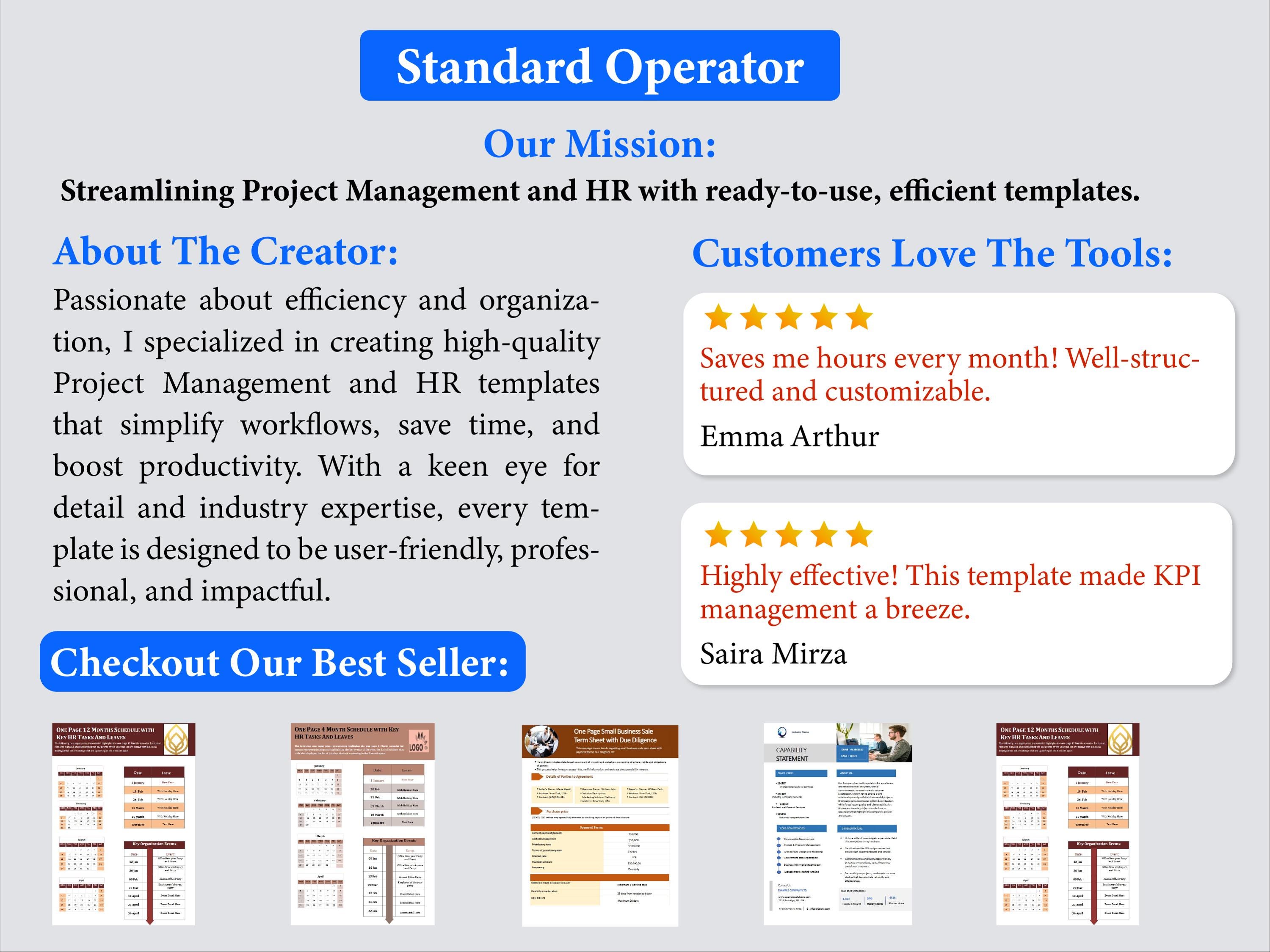 KPI Planner Template Metrics Planner Template Project Management MS ...