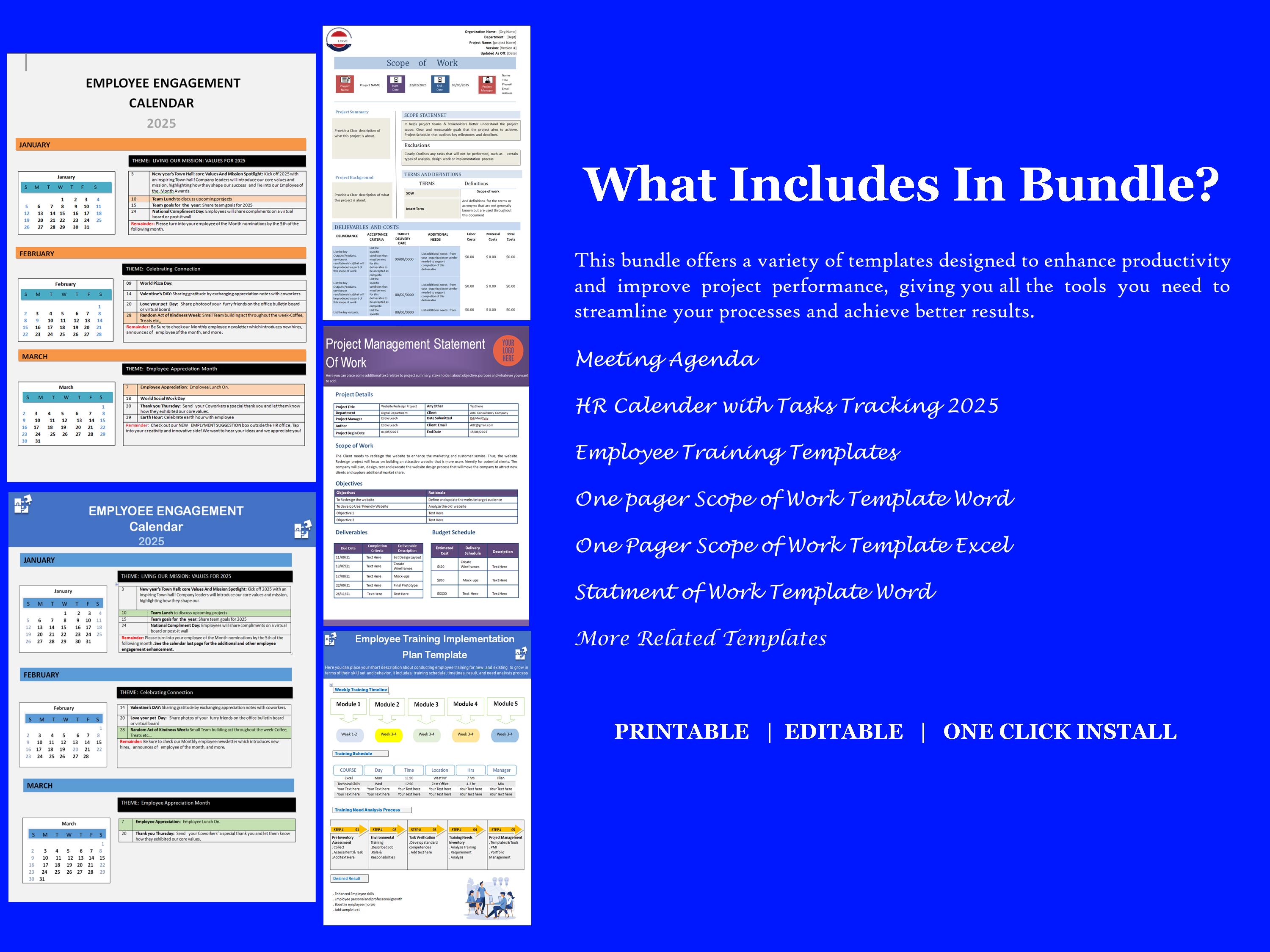 Employee Engagement Calendar Template 2025 | Employee Engagement ...