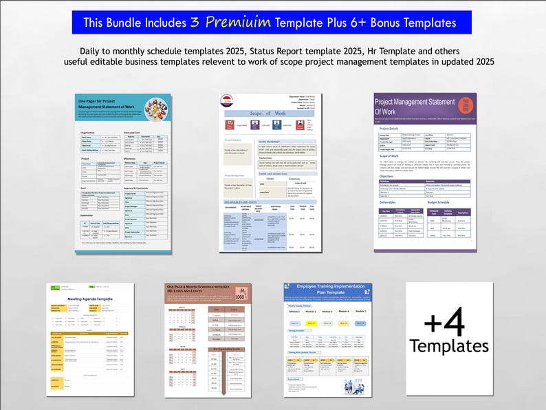 Scope of Work Template | Project Management | Statement of Work ...
