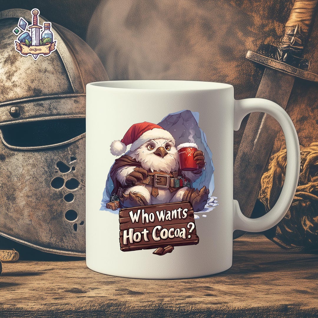Hot Cocoa? Dnd Mug | Owlbear Holiday D&D Coffee Cup| Perfect Gift for ...