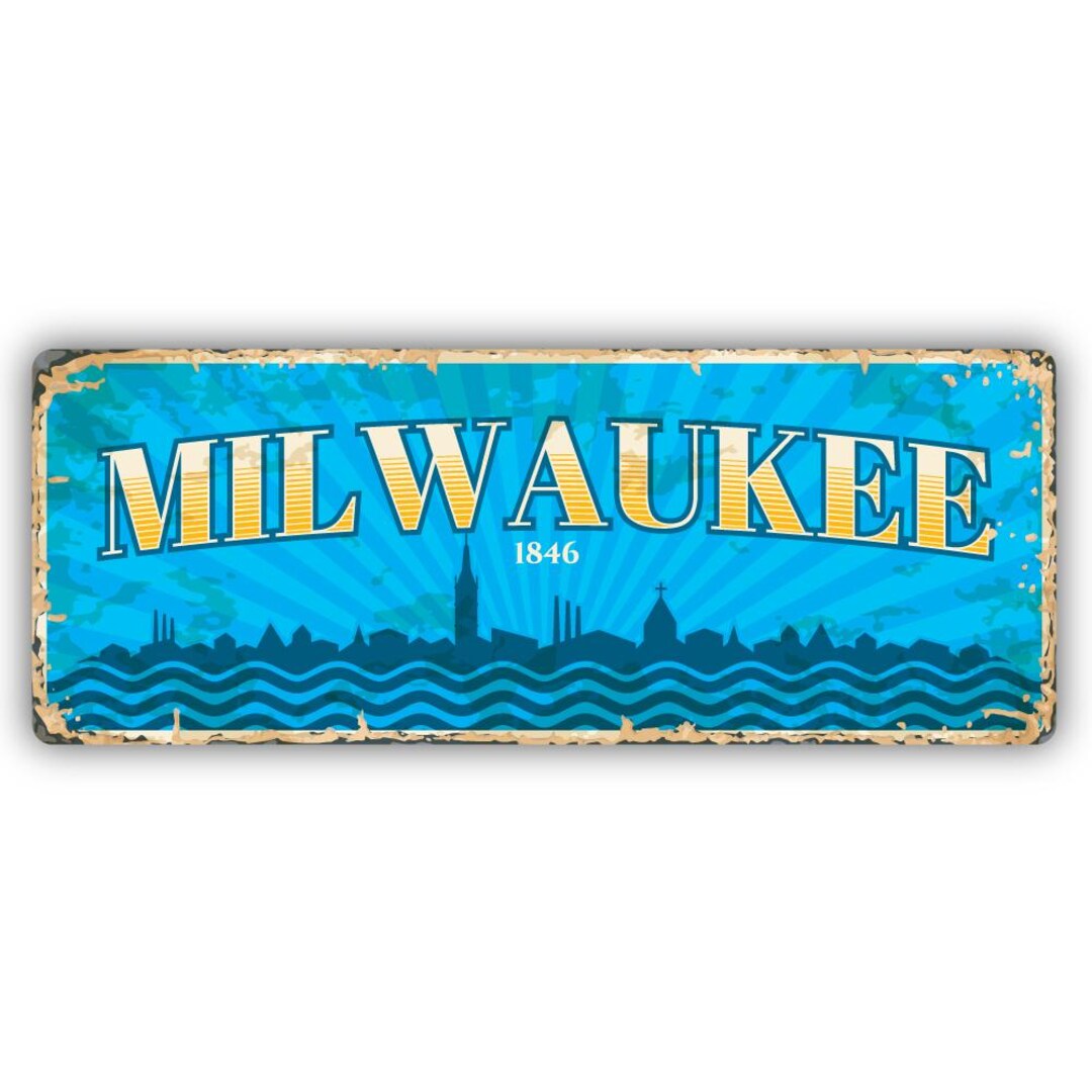 Milwaukee Travel Vintage Art Design Bumper Vinyl Sticker (vacation ...