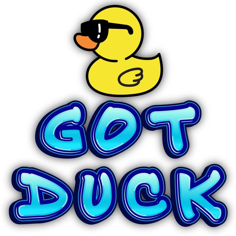 Got Duck Rubber Duck W/ Glasses Cut to Shape Vinyl Sticker (truck ...