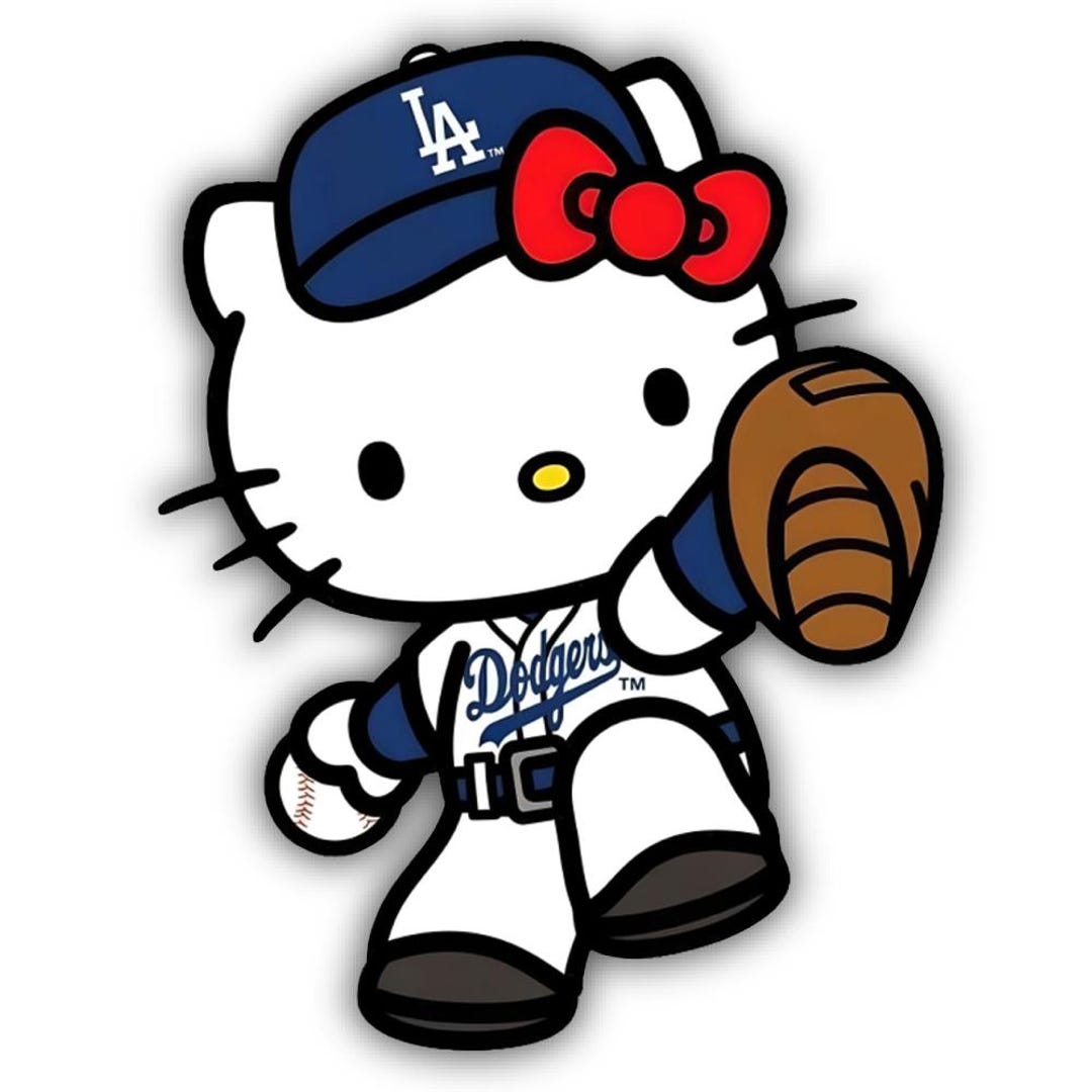 Hello Kitty Dodger Shaped Vinyl Matte Sticker Cut to Shape cartoon ...