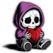 Sad Skeleton Mended Heart Vinyl Decal: Emo Humor Sticker - Etsy