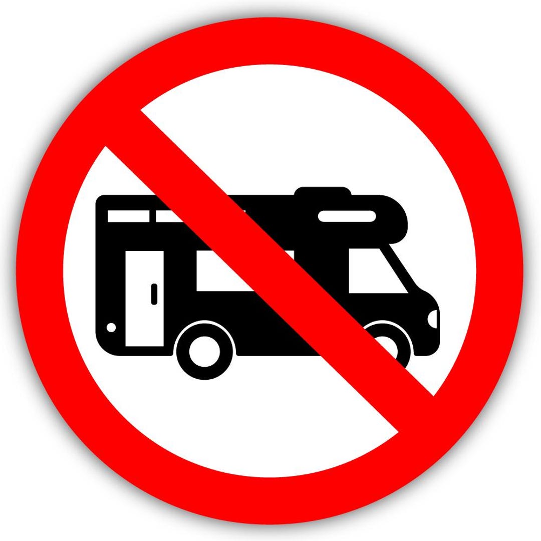 No RV Sign Vinyl Sticker Cut to Shape (sign, Warning, Joke, Decal) - Etsy