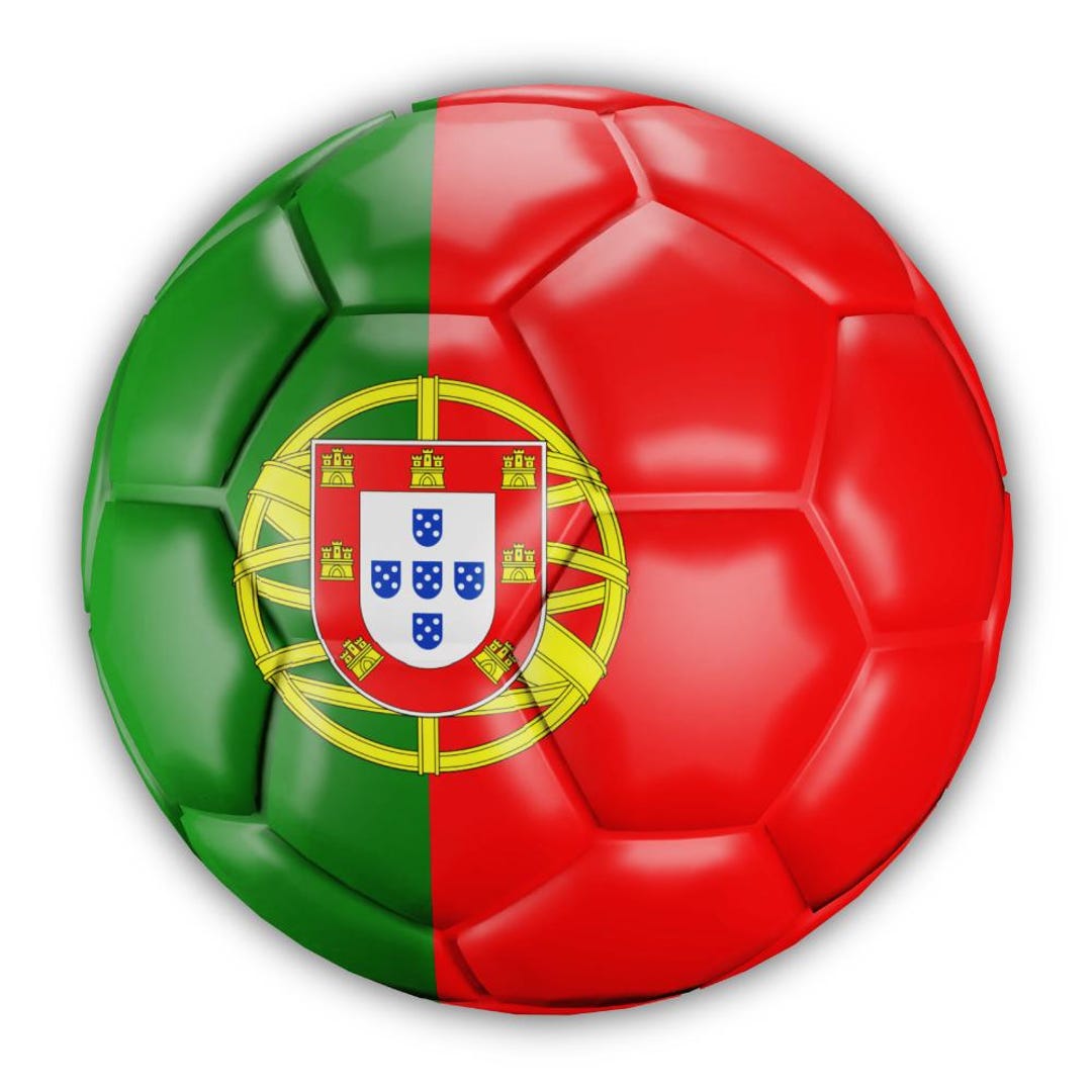 Portugal 3D Soccer Ball Vinyl Matte Sticker Cut to Shape (realistic Art ...