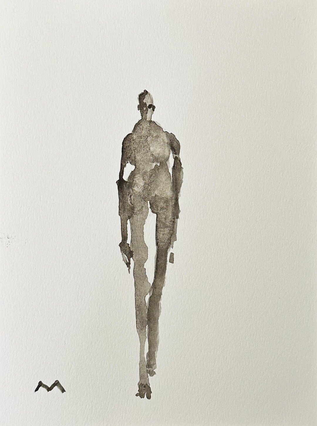 Liquid Charcoal Gestural Line Drawing Original Signed Artwork - Etsy