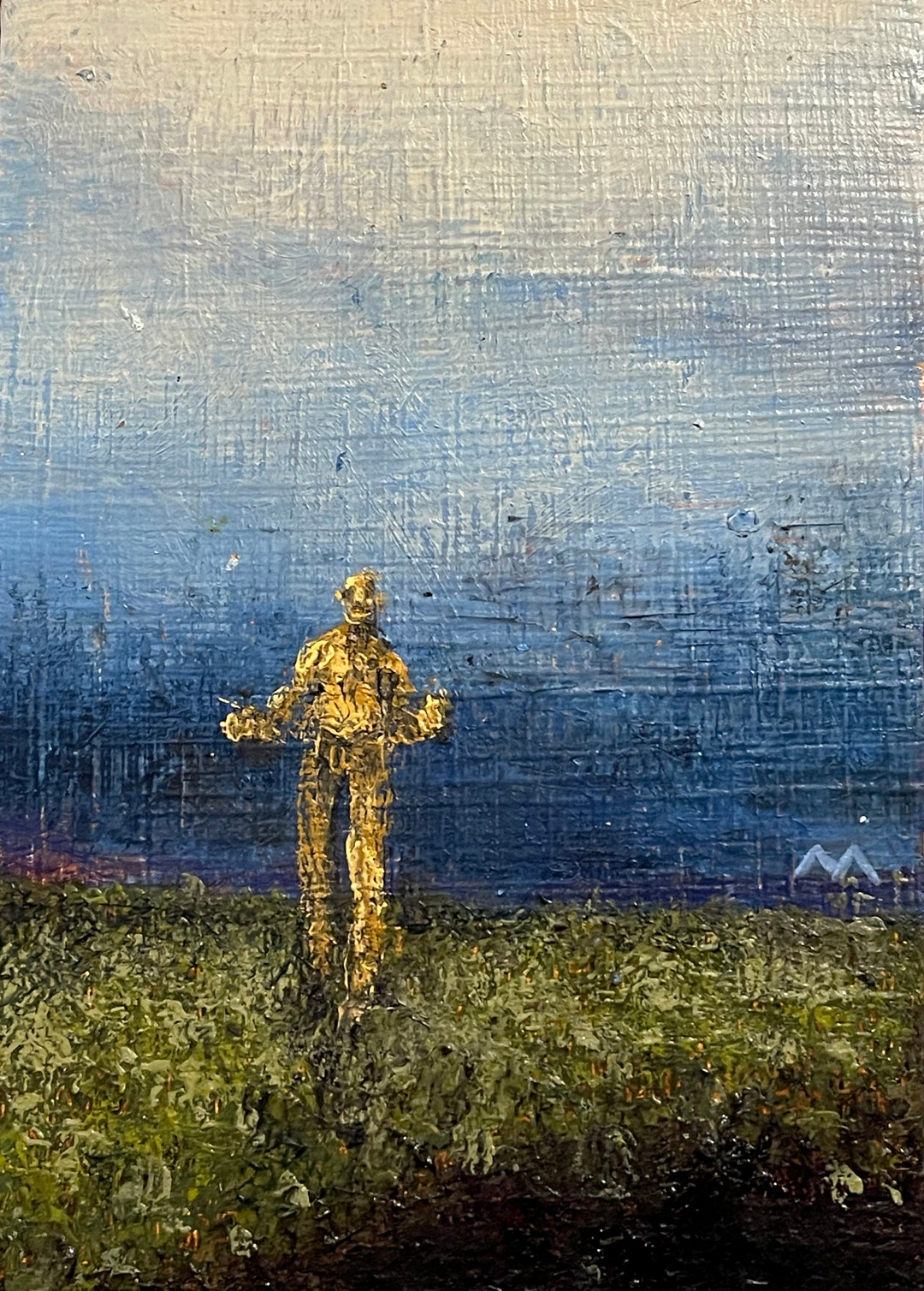 Surreal Expressionist Oil Painting on Wood Panel: 5x7 "a Succession of ...