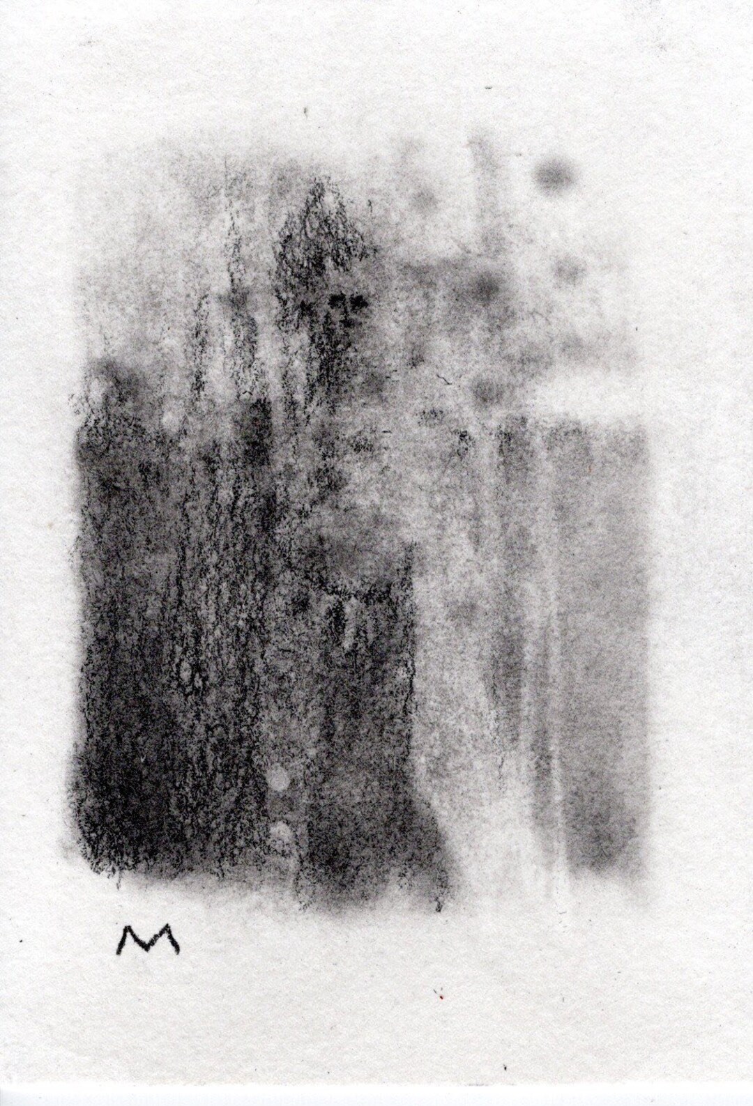 Original Expressionist, Surrealist Graphite Drawing on Watercolor Paper ...