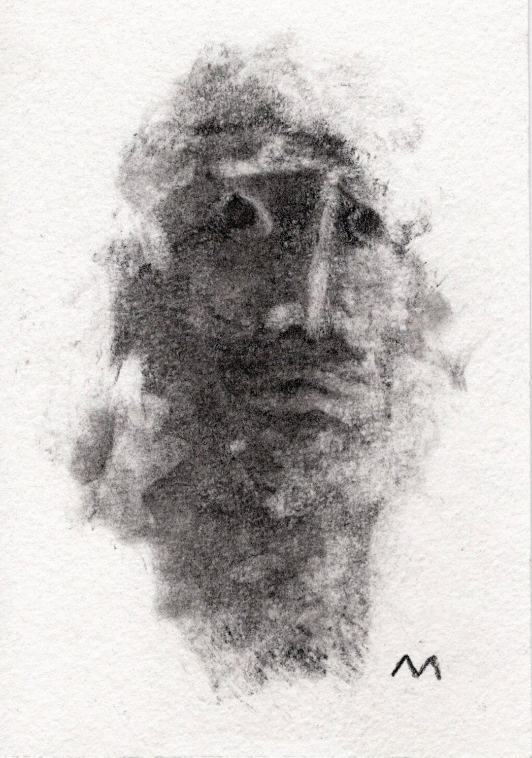 Original Expressionist, Surrealist Graphite Drawing on Watercolor Paper ...