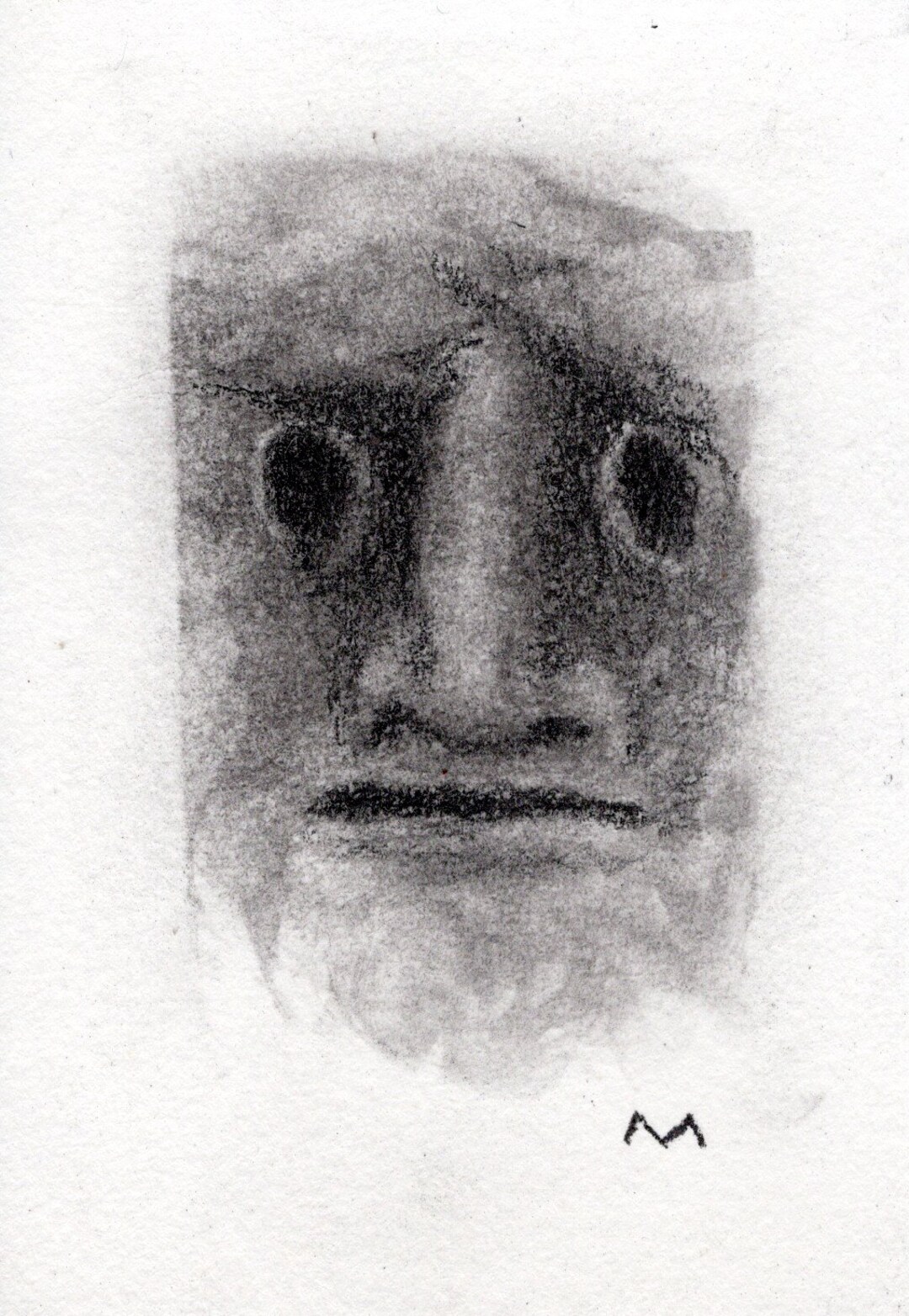 Original Expressionist, Surrealist Graphite Drawing on Watercolor Paper ...