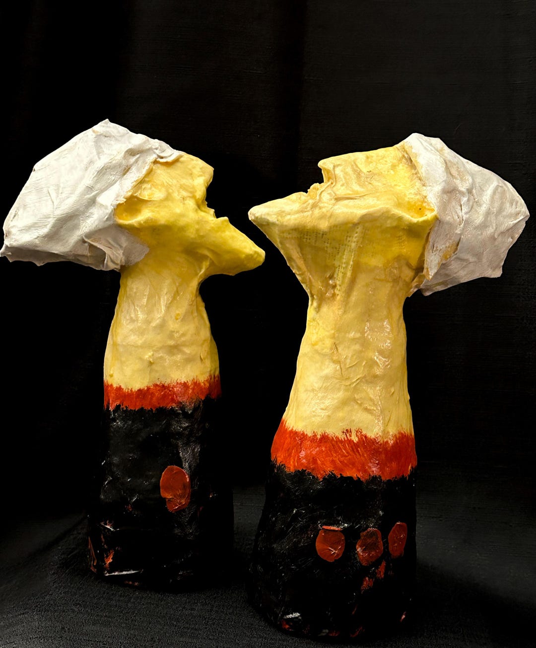 Paper Mache and Plaster Table, Shelf Sculptures: the MOON WHISPERERS ...