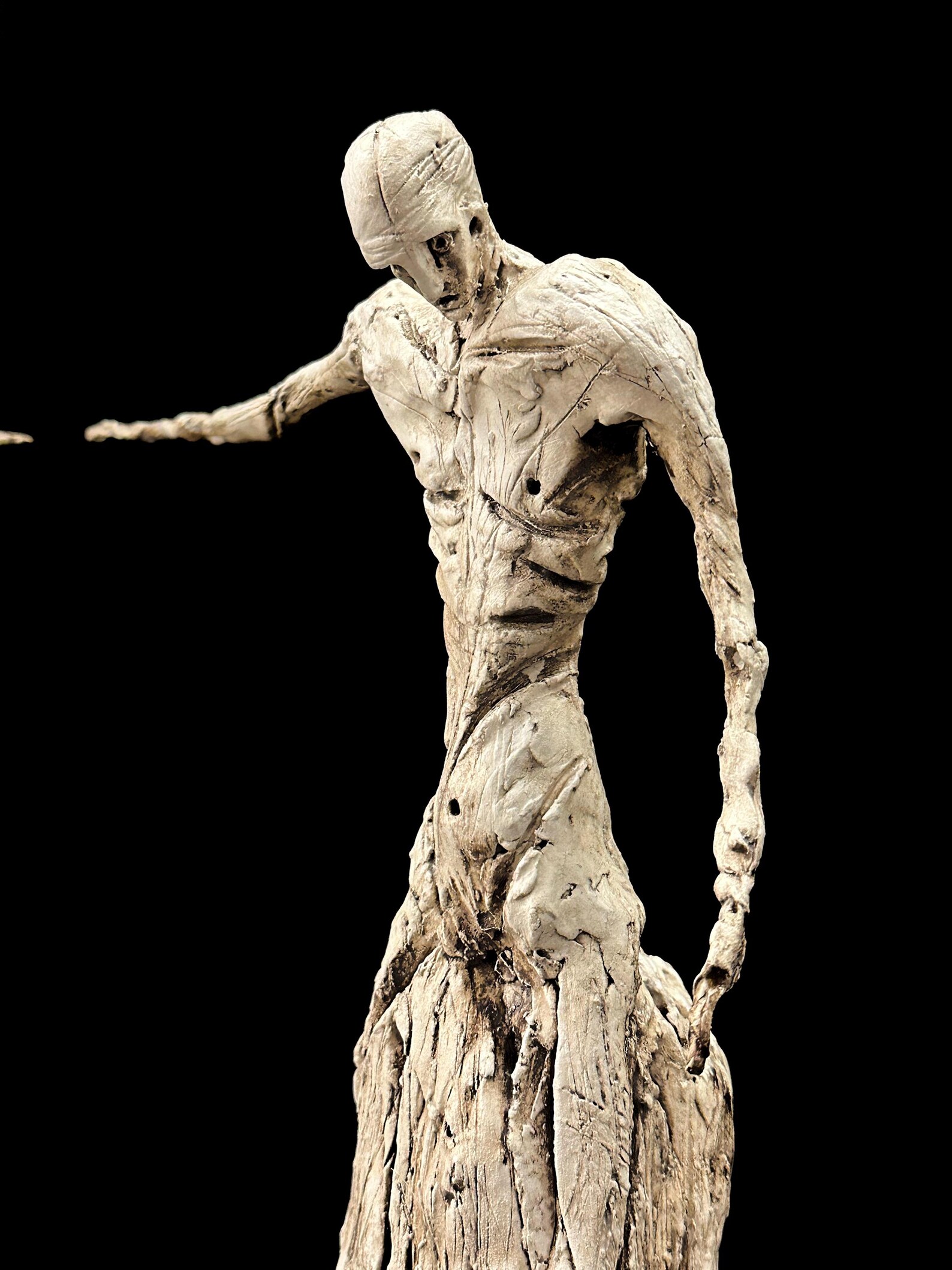 Fiberclay With Plaster Base Figurative Table or Book Shelf Sculpture ...