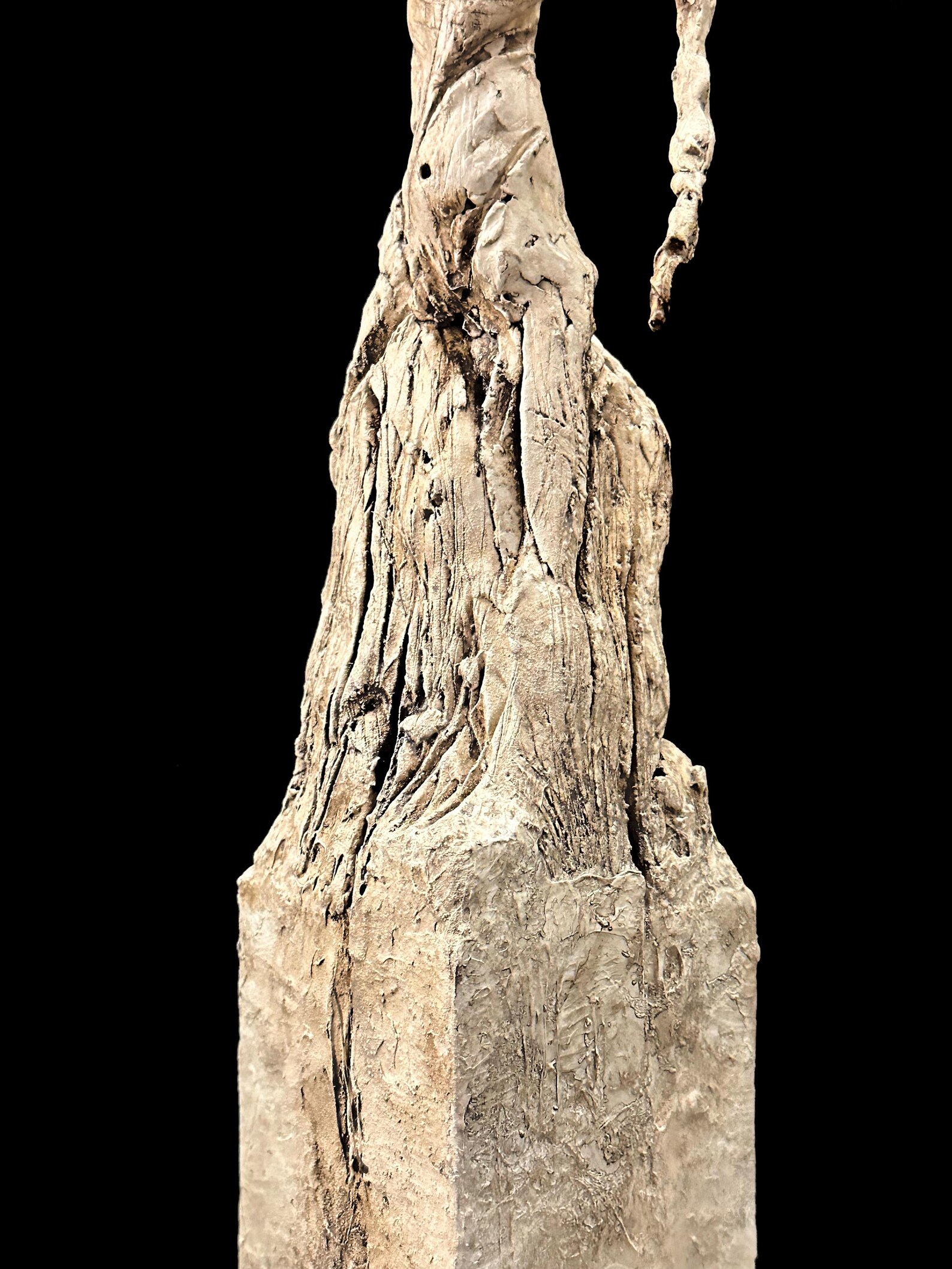 Fiberclay With Plaster Base Figurative Table or Book Shelf Sculpture ...