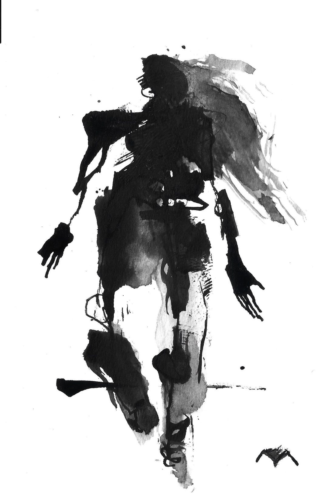 Sumi Ink Expressive Brush and Line Drawing Original Signed Artwork - Etsy
