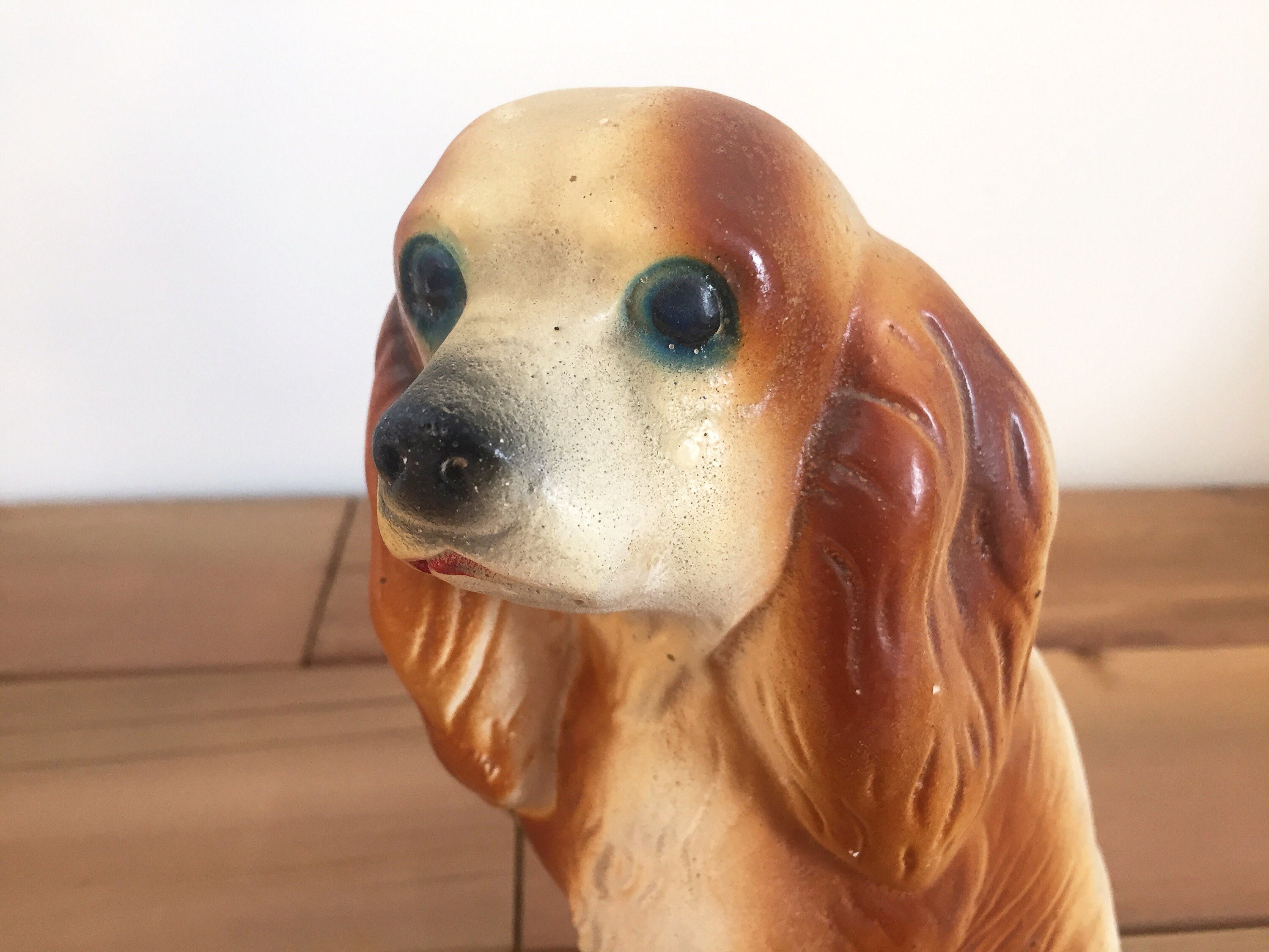 Vintage Chalkware Spaniel Bank Dog Carnival Prize - Etsy