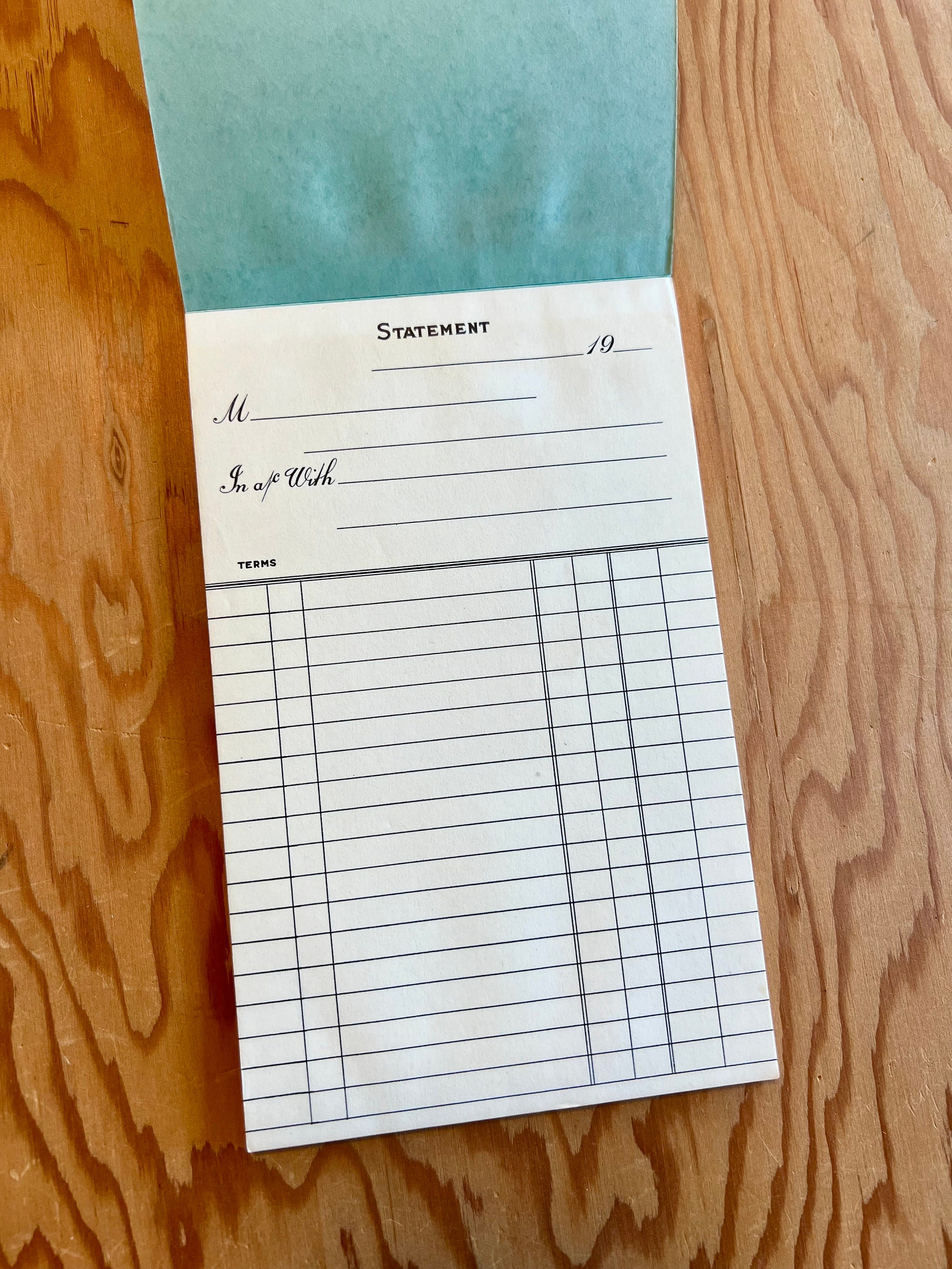 Vintage Invoice Booklet Hilroy Statement Tablet - Etsy