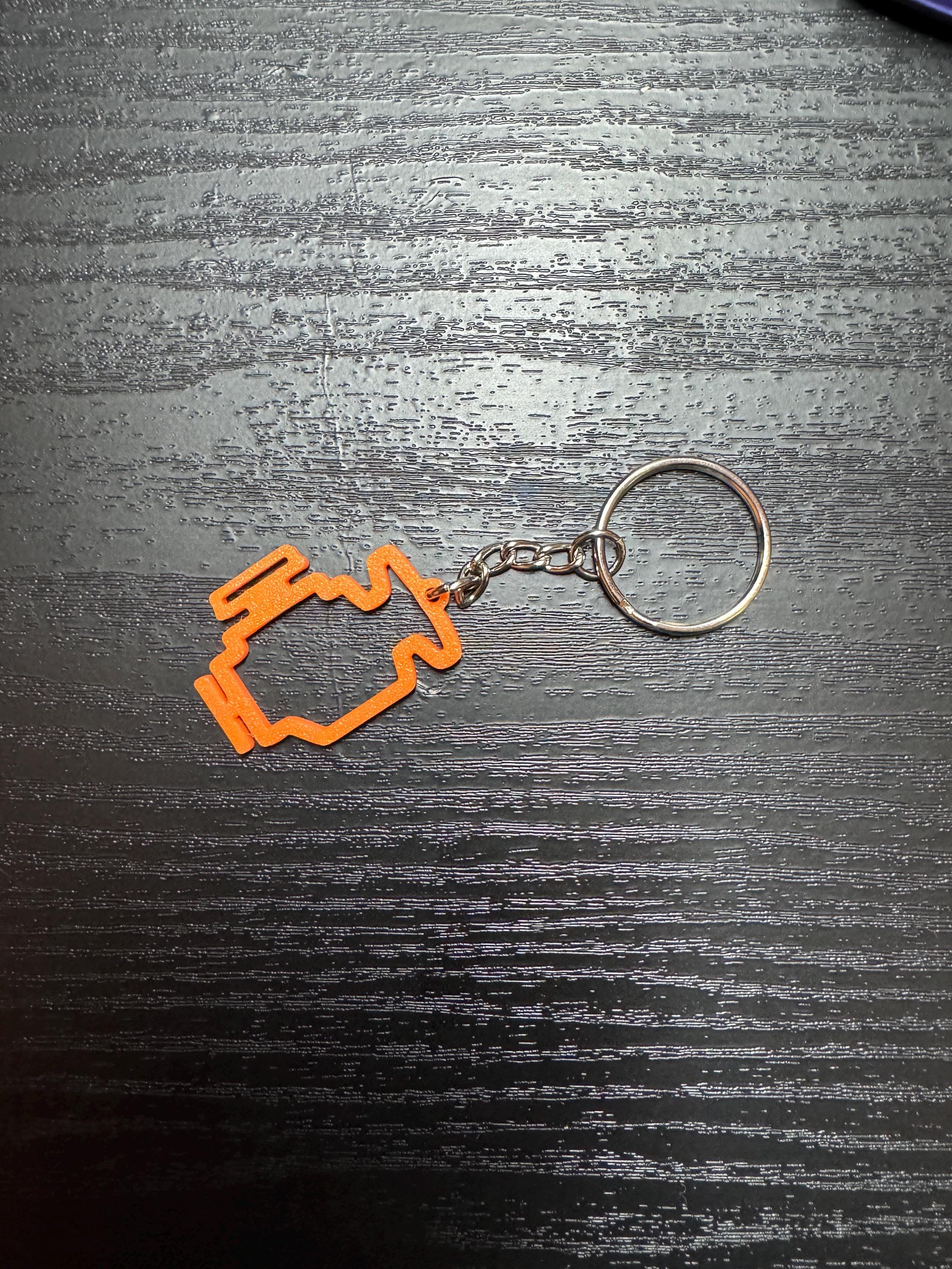 3D Printed “check Engine Light” Keychain – Gifts for Car Enthusiasts - Etsy