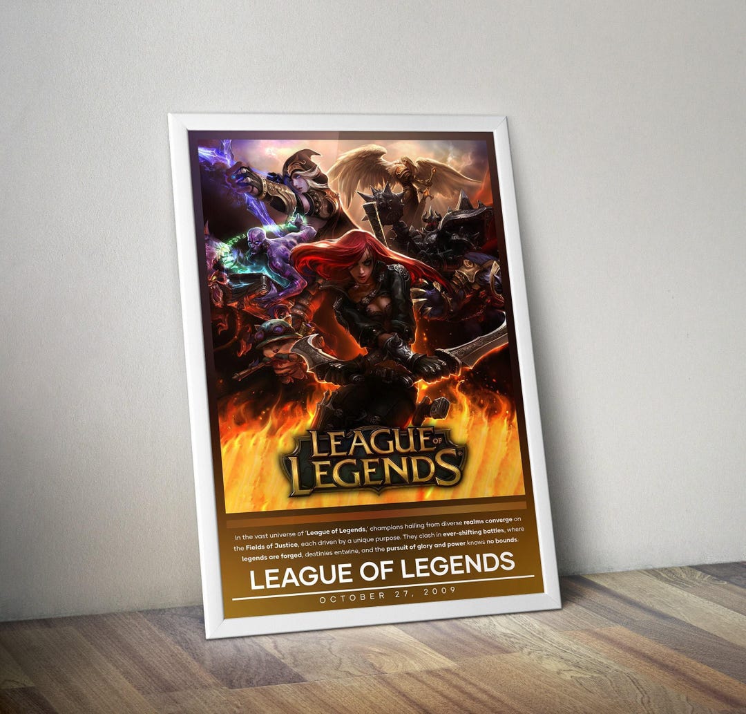 League of Legends Poster Lol Print Gaming Poster 4 Colors Video Game ...