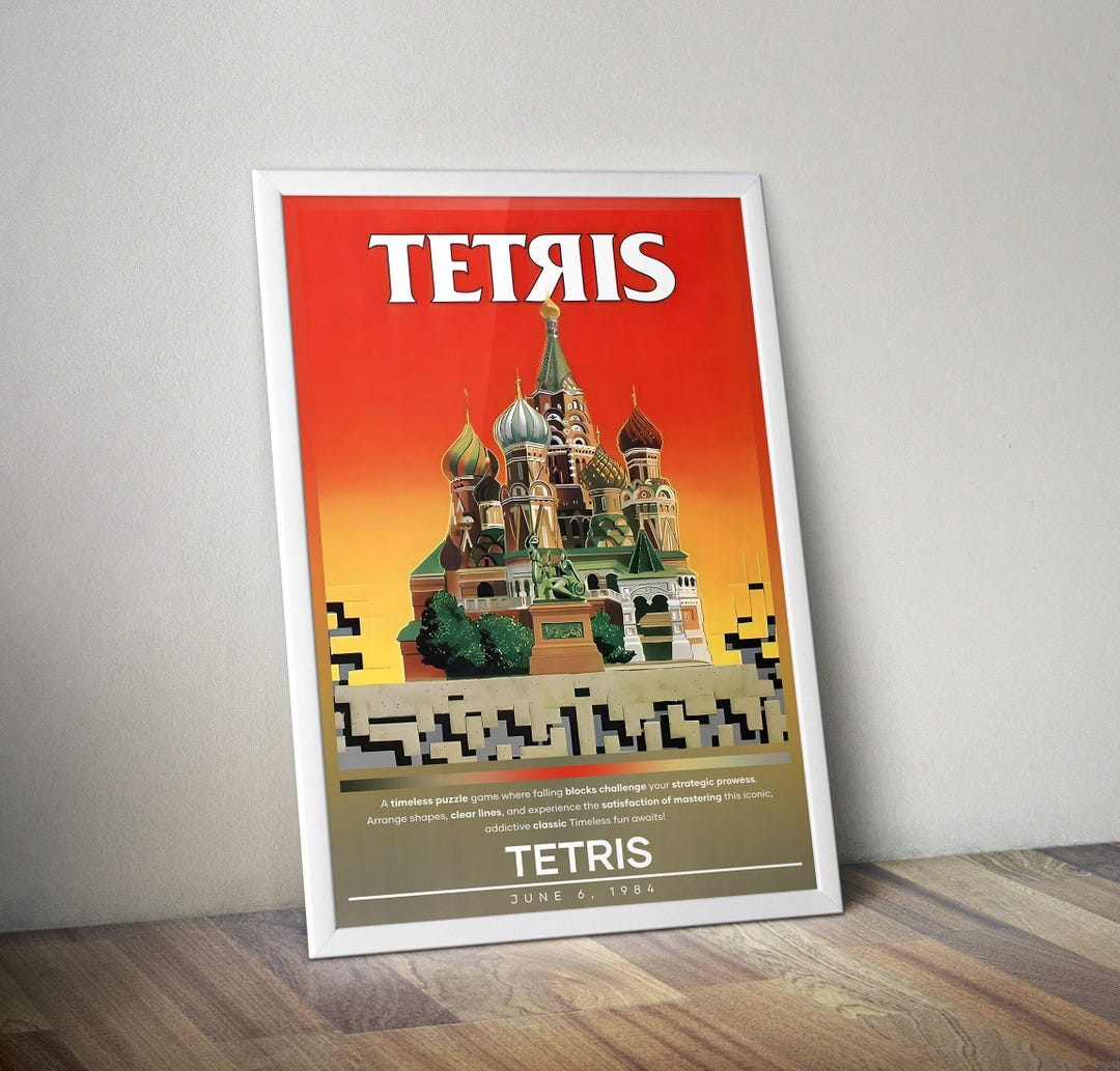 Tetris Poster Tetris Prints Gaming Posters 4 Colors Video Game Posters ...