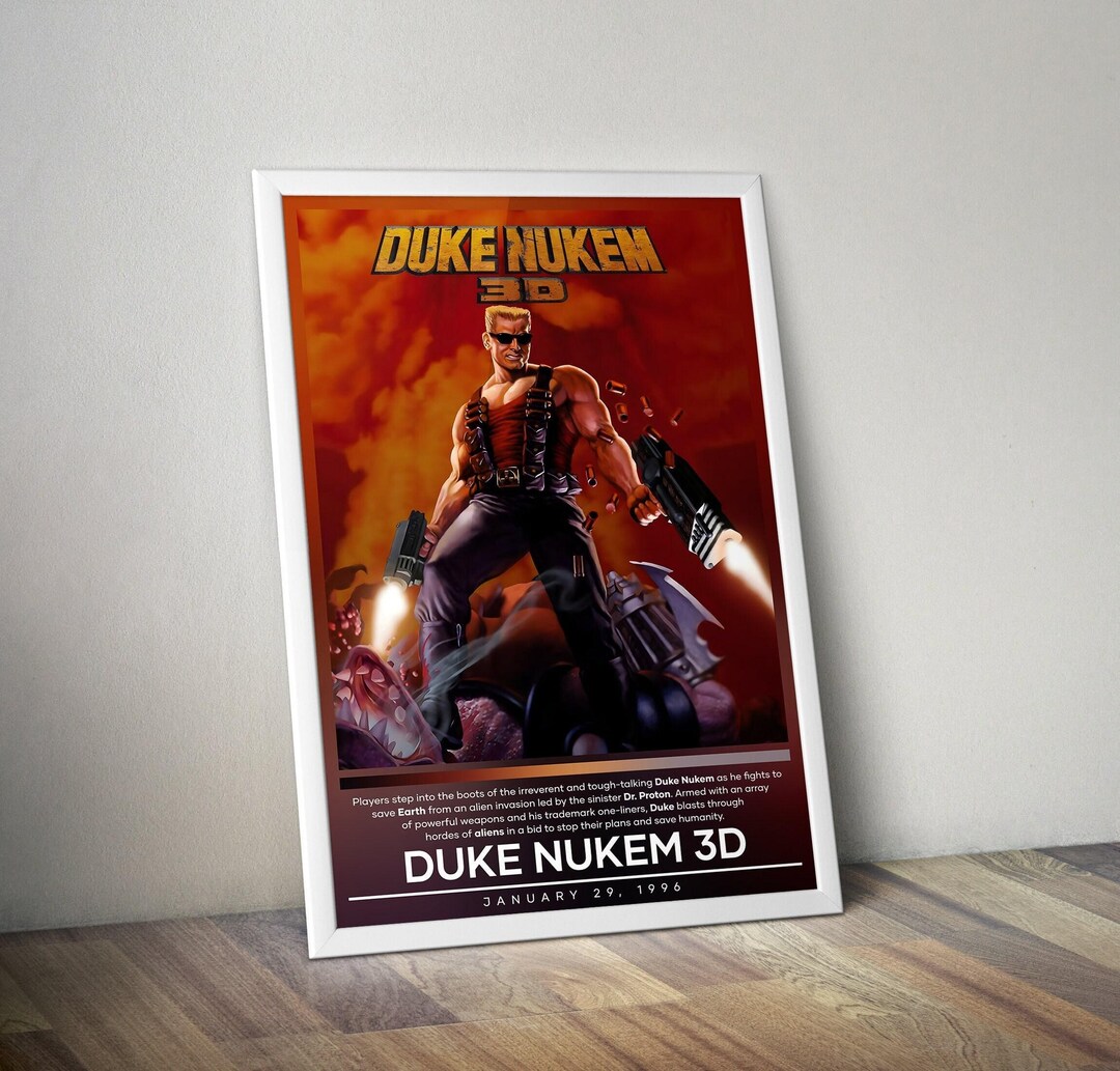 Duke Nukem 3D Poster Duke Nukem Print Gaming Poster Print 4 Colors ...