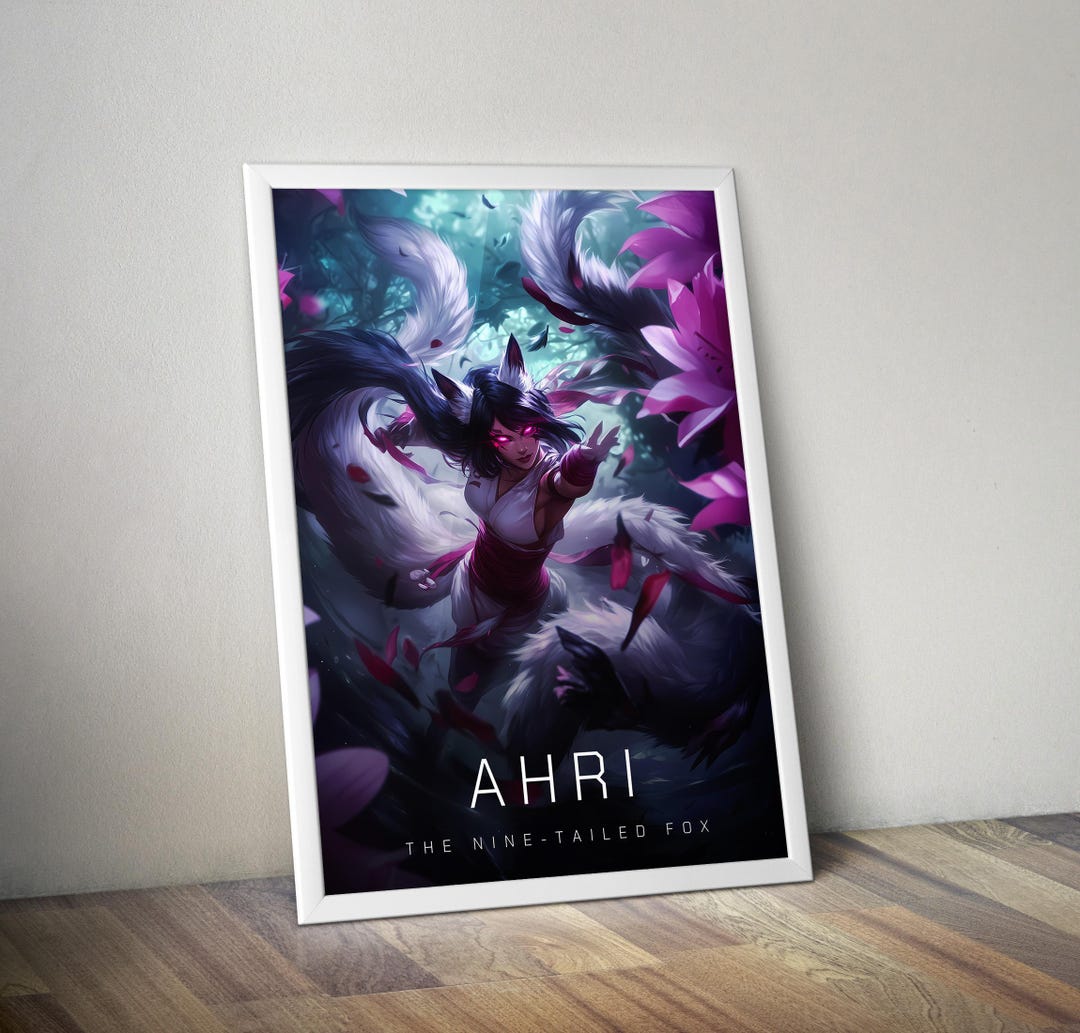 Ahri Poster League of Legends Poster Gaming Poster HD Color Game Poster ...