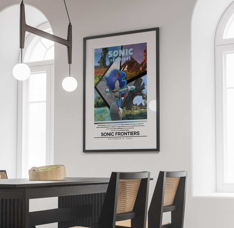 Sonic Frontiers Poster Sonic Prints Gaming Posters 4 Colors Video Game ...