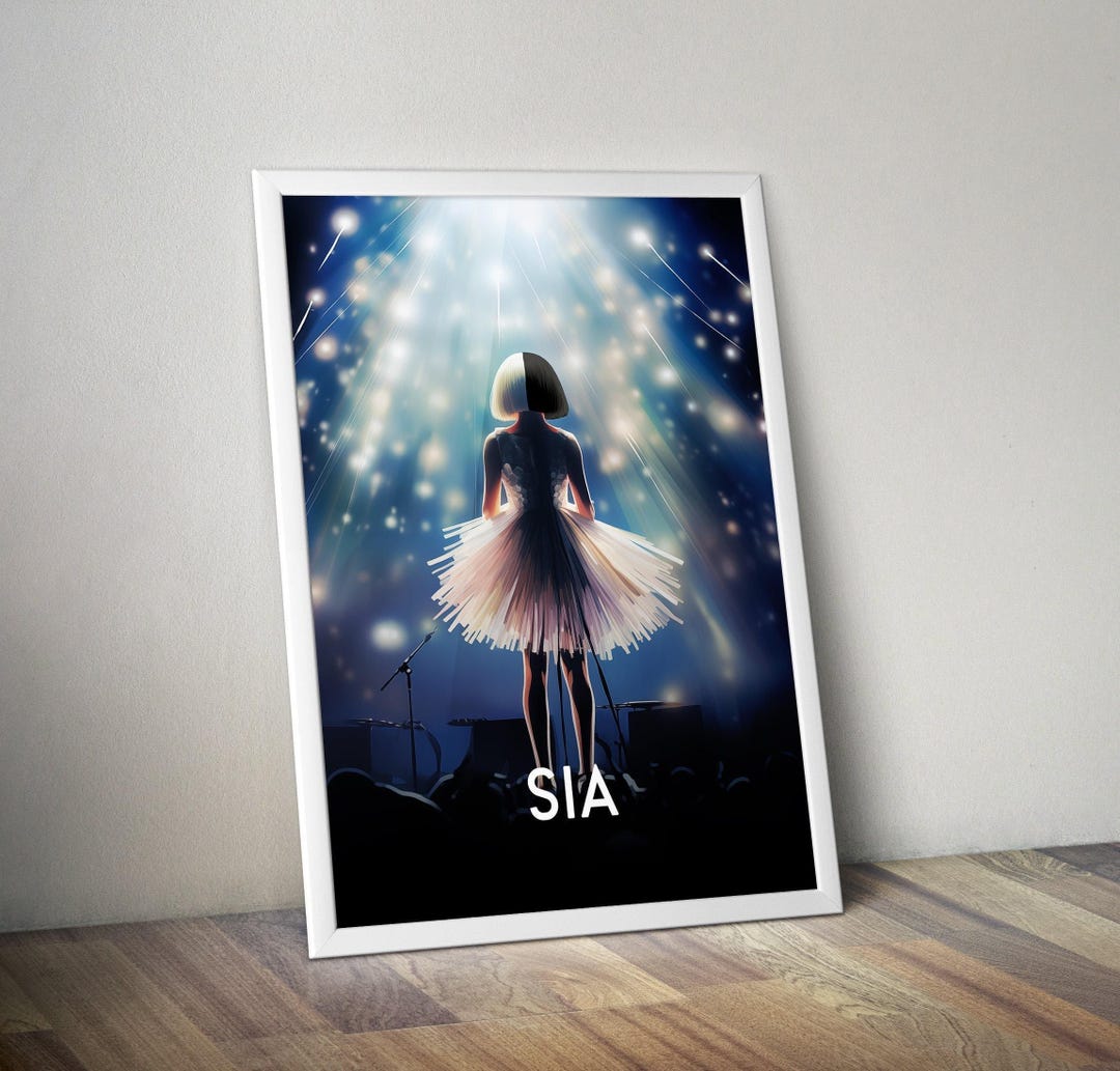 Sia Poster Print Artist Illustration Poster Artist Poster Prints Wall ...