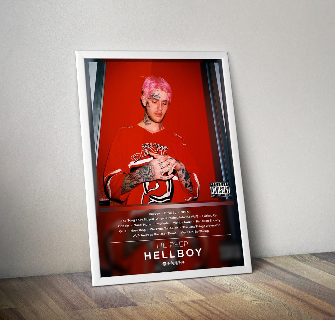 Lil Peep Poster Print Hellboy Poster Album Poster Prints 4 Colors Wall Decor Posters Album ...
