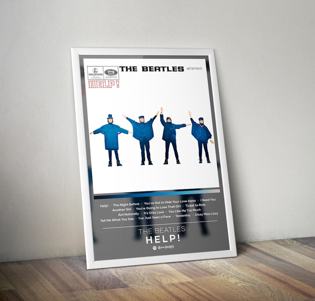 The Beatles Poster Help Poster Album Poster Print 4 Color Wall Decor ...