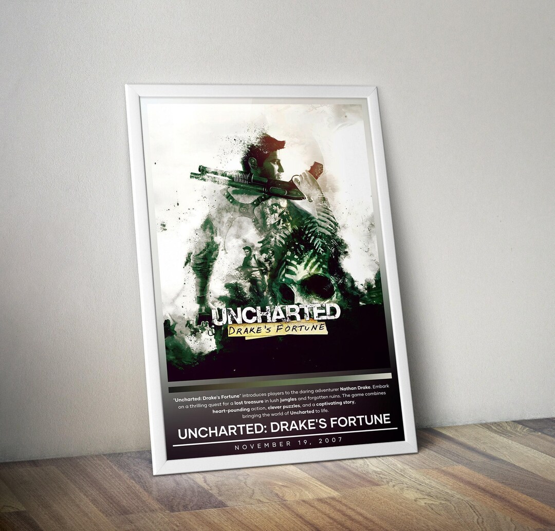 Uncharted: Drake's Fortune Poster Uncharted Print Gaming Poster 4 ...