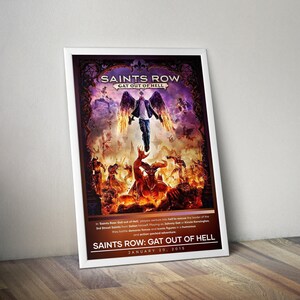 Saints Row: Gat Out of Hell Poster Saints Row Prints Gaming Poster 4 ...