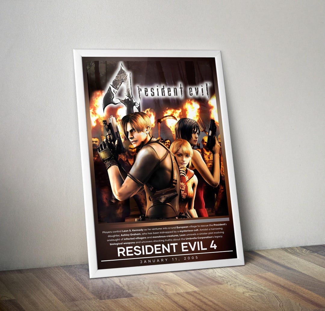 Resident Evil 4 Poster Resident Evil Print Gaming Poster Print 4 Colors ...