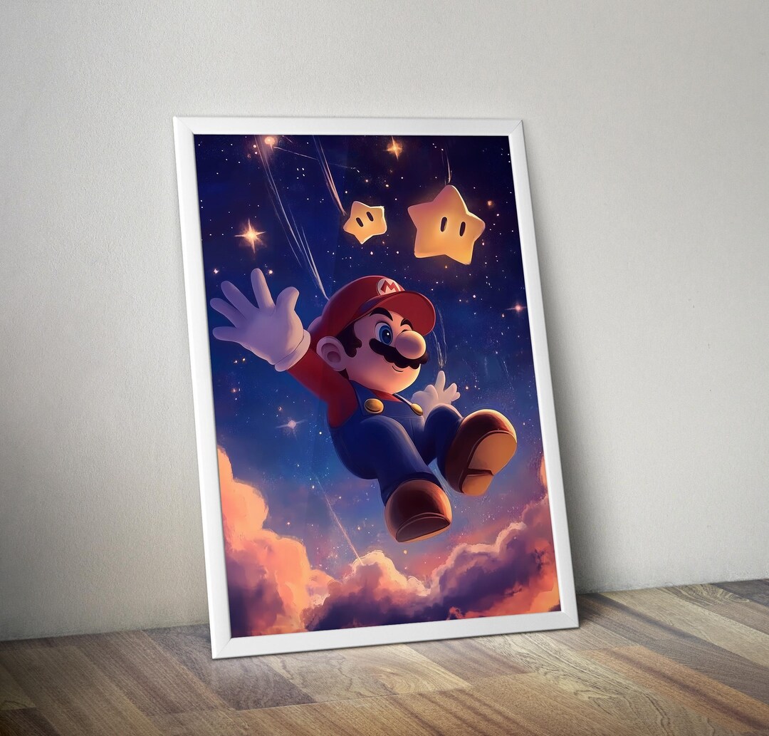 Mario Super Mario Bros Mario Poster Mario Gift Gaming Poster HD Color ...