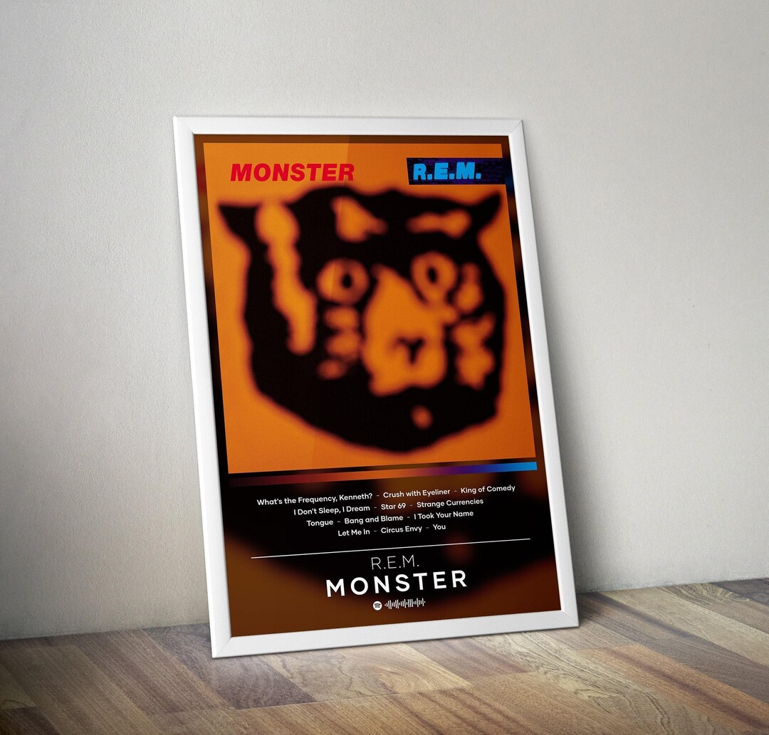 REM Poster Monster Poster Album Poster Print 4 Color Wall Decor Poster ...