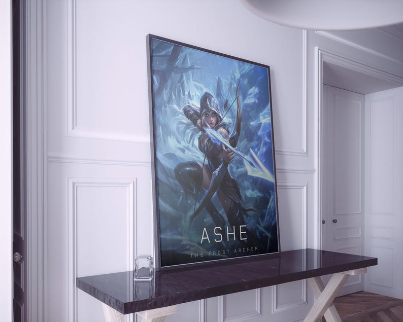 Ashe Poster League of Legends Poster Gaming Poster HD Color Game Poster ...