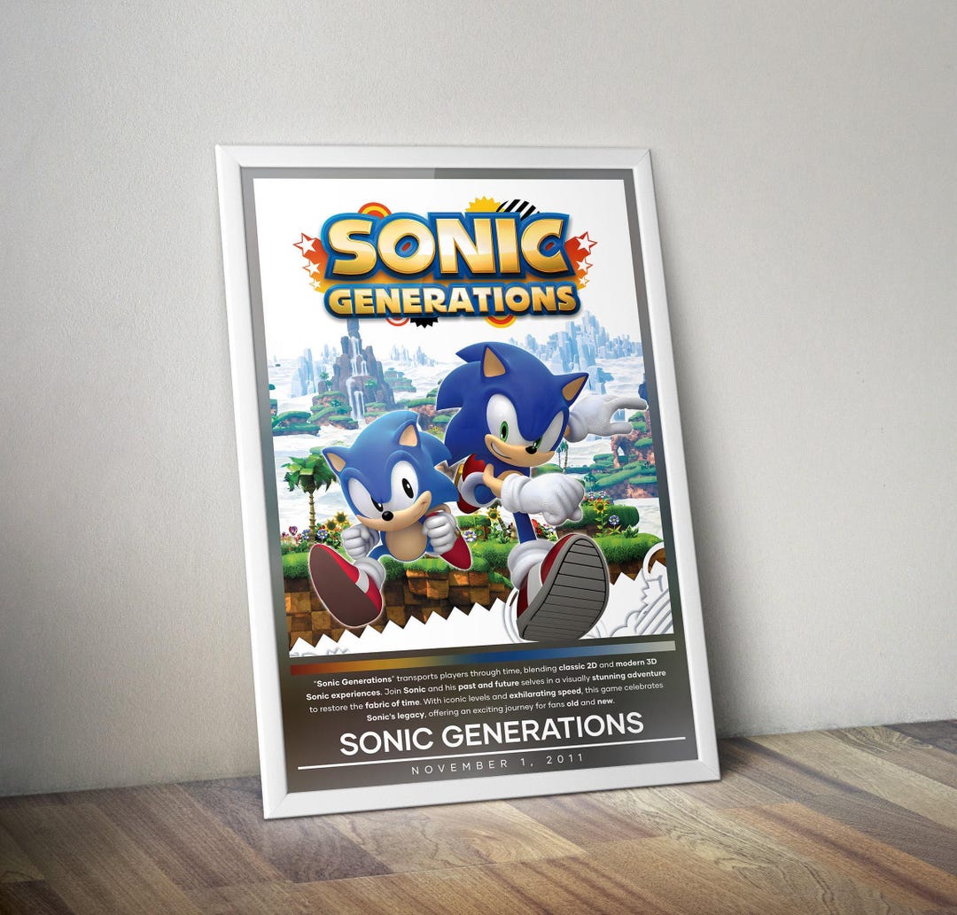 Sonic Generations Poster Sonic Prints Gaming Posters 4 Colors Video ...