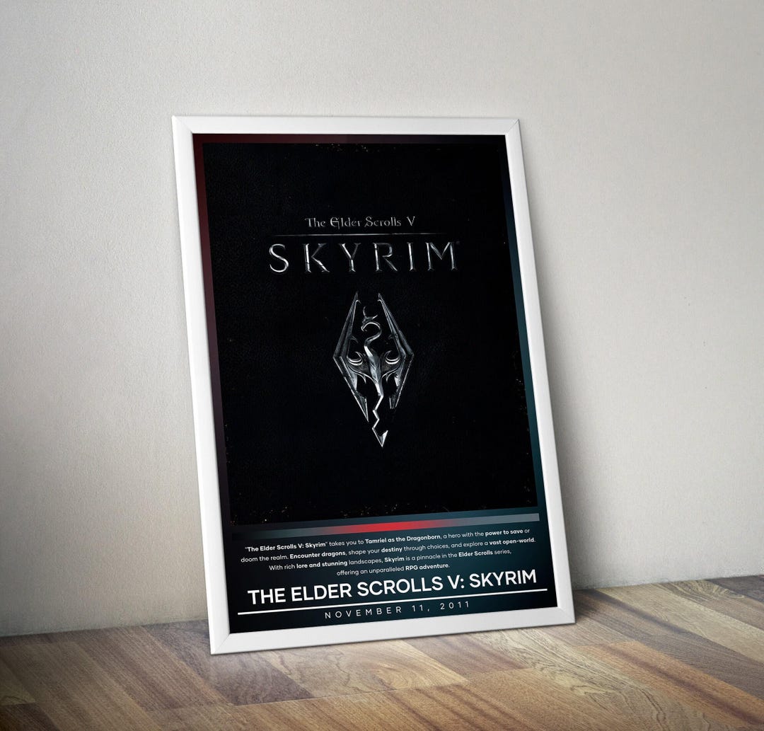 The Elder Scrolls V: Skyrim Poster Skyrim Prints Gaming Posters 4 ...