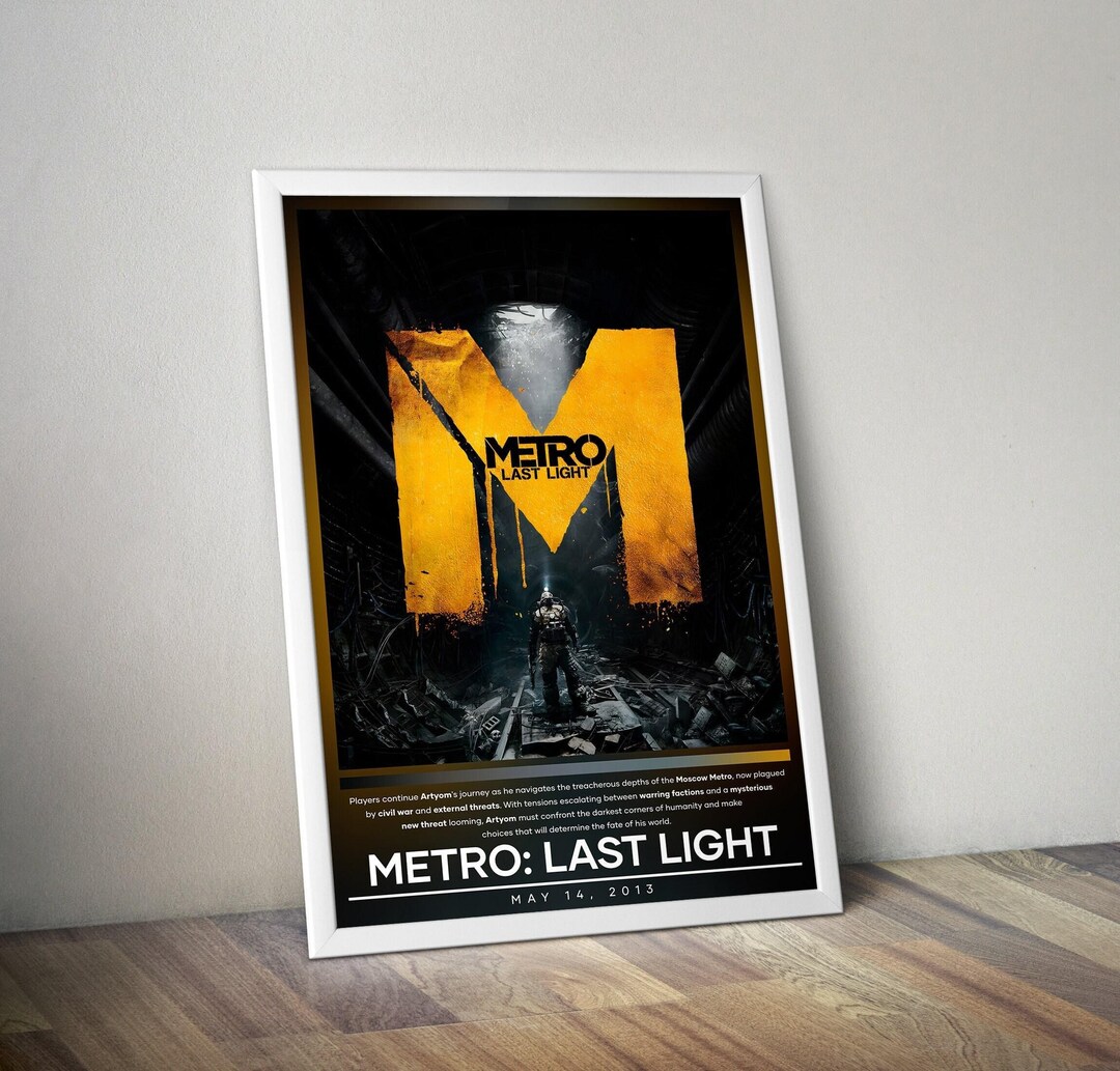 Metro Last Light Poster Metro Print Gaming Poster Print 4 Colors Video ...