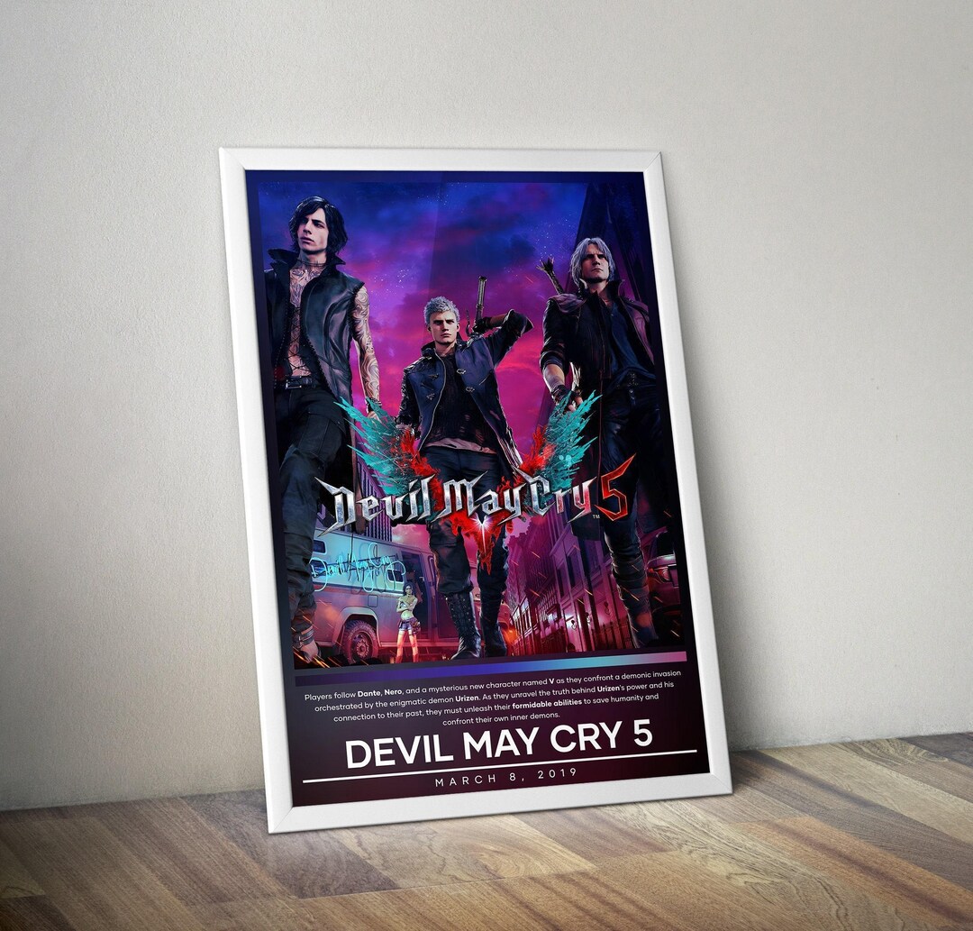 Devil May Cry 5 Poster Devil May Cry Print Gaming Poster Print 4 Colors ...