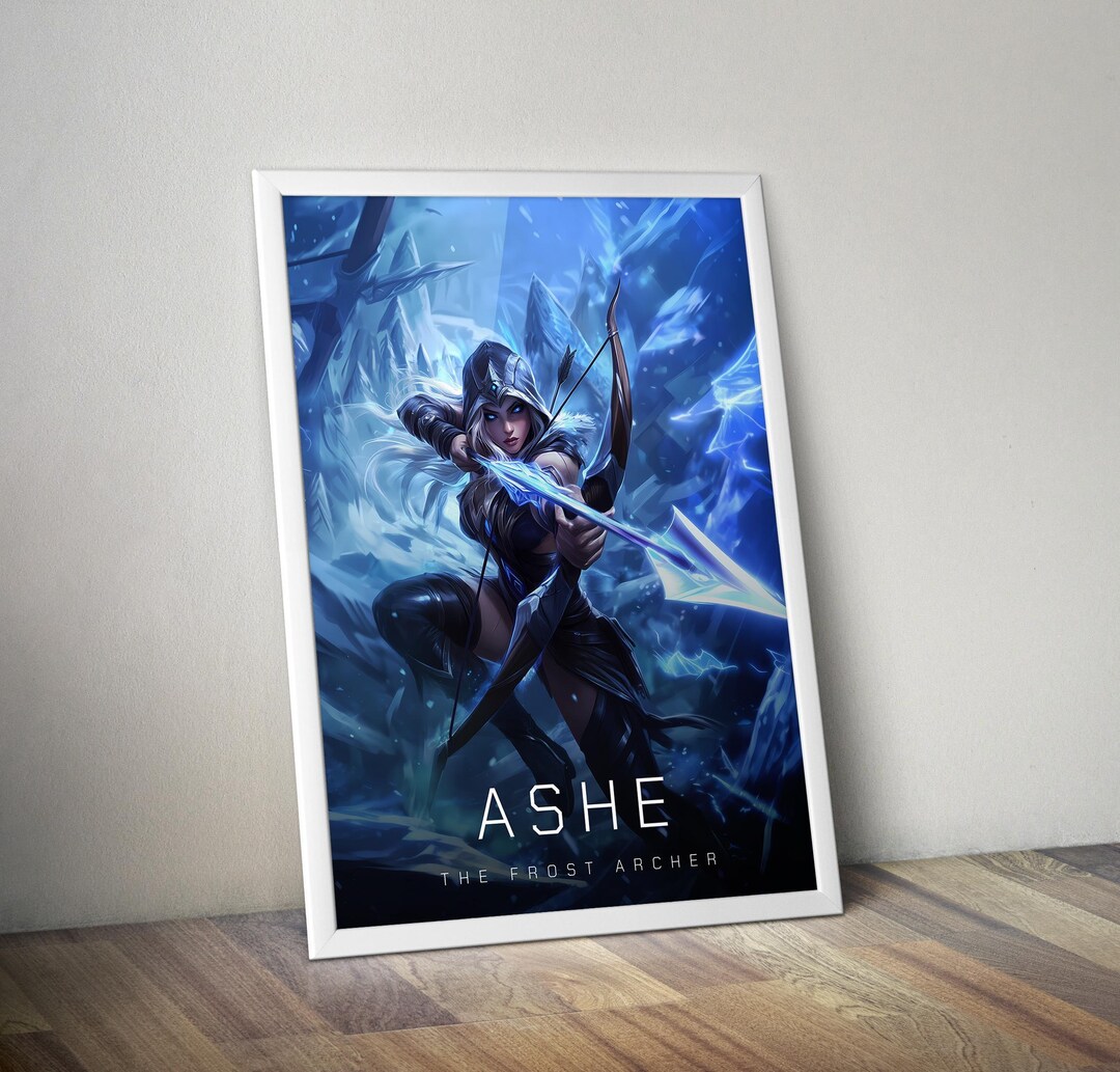 Ashe Poster League of Legends Poster Gaming Poster HD Color Game Poster ...