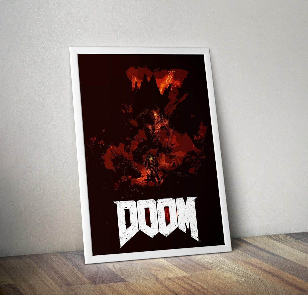 Doom Poster Doomguy Artwork Doom Prints Gaming Posters Video Game ...