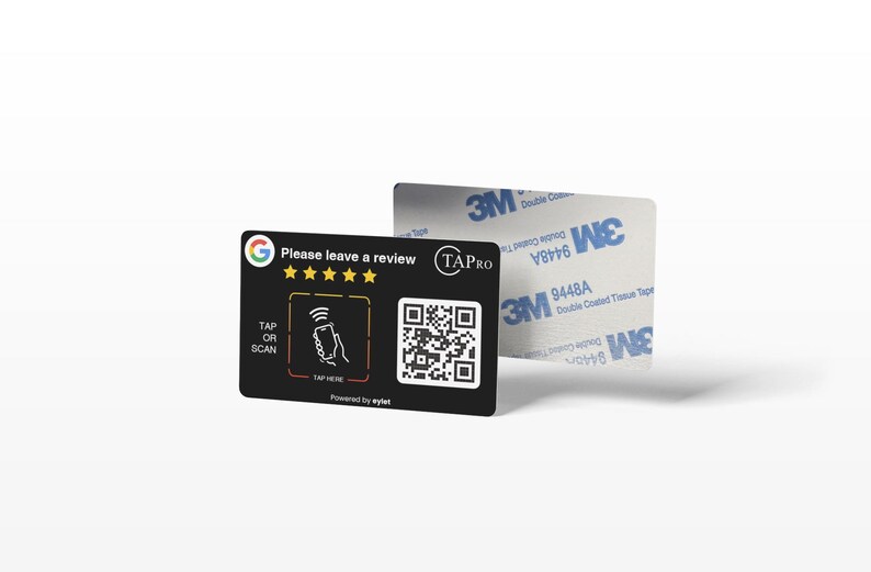 Google Review Sign NFC Tap to Review Plaque | QR Code Review Plate for ...
