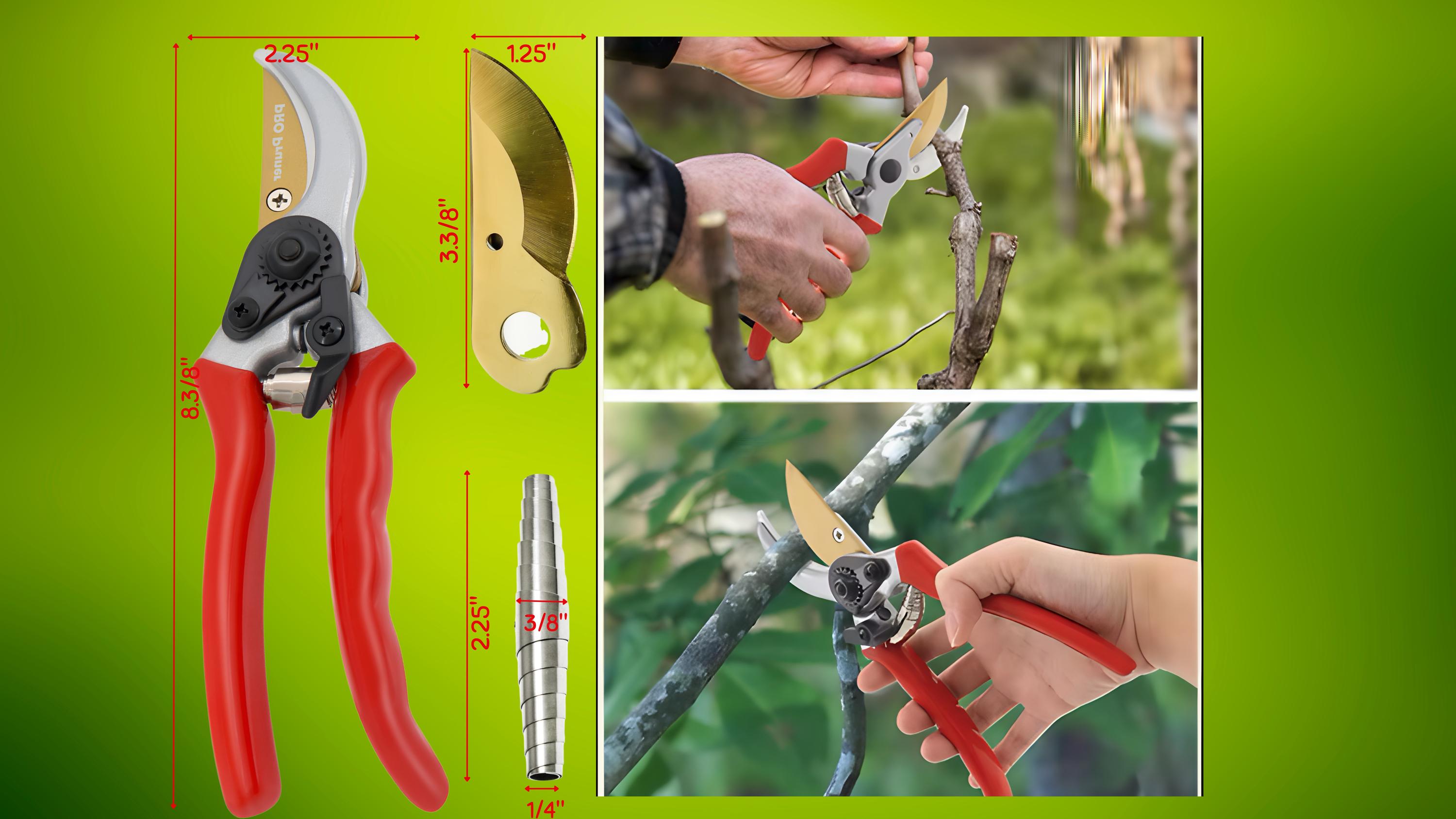 Custom Garden Shears – Heavy Duty Bypass Pruning Shears for Trees and ...
