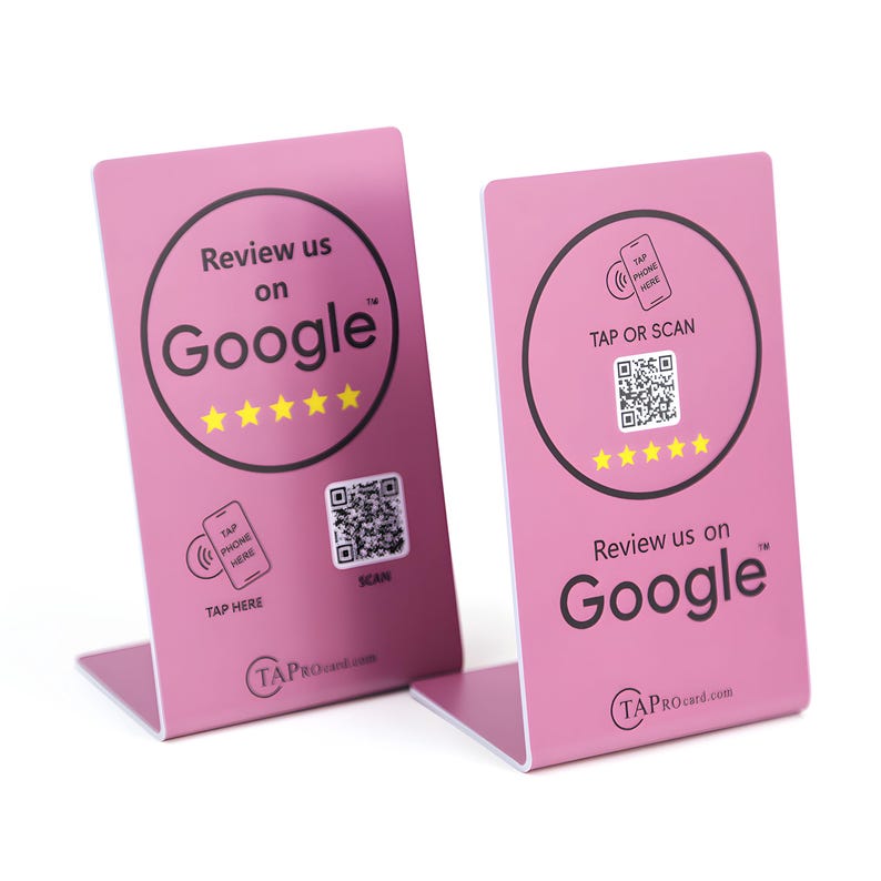 Pink Google Review Stand – Rose Cherry Pulse - Etsy