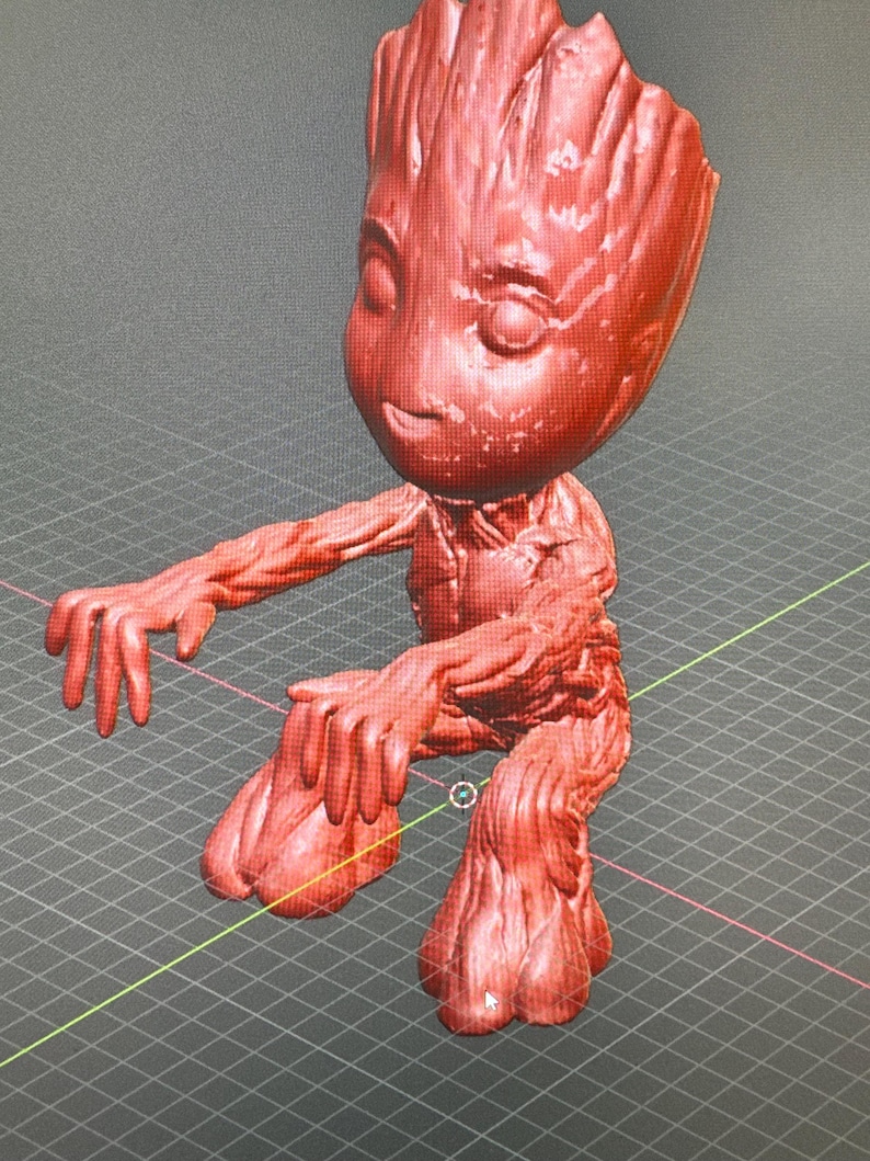 Printable .STL File of Groot Monitor Hugger Planter - Etsy