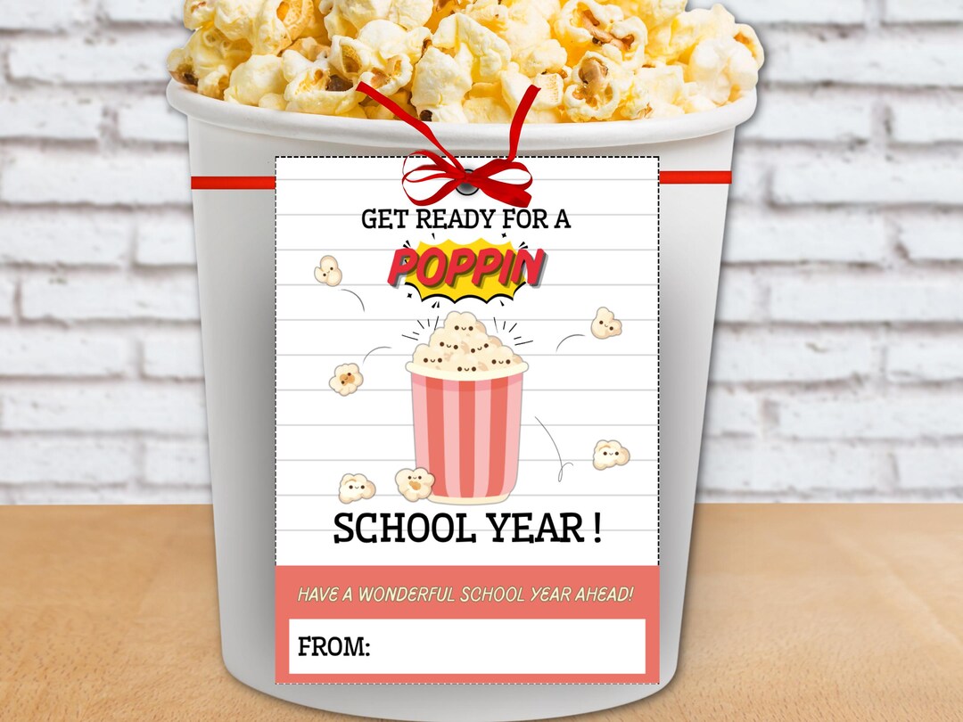 Get Ready for A Poppin School Year Printable Gift Tag, Welcome Back to ...