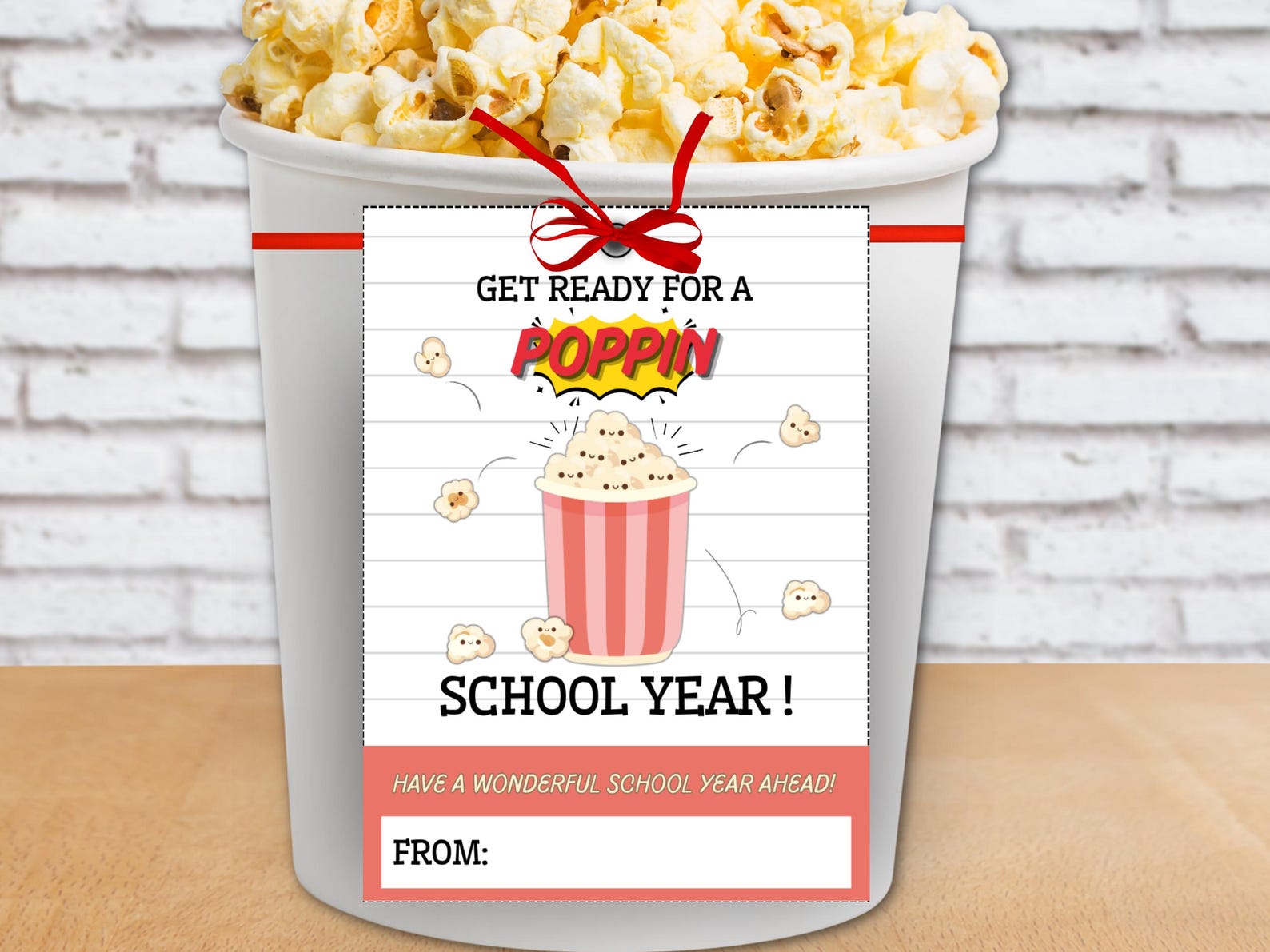 Get Ready for A Poppin School Year Printable Gift Tag, Welcome Back to ...