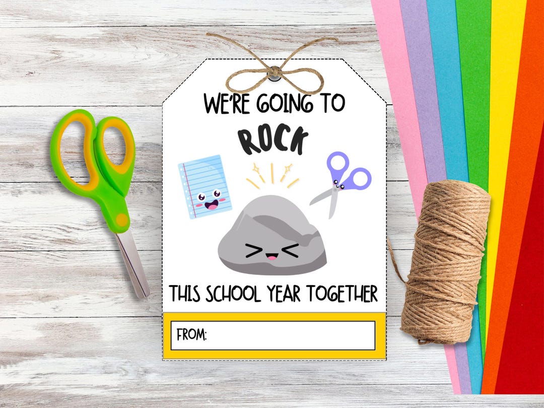 We're Going to Rock This School Year Together Printable Gift Tag ...